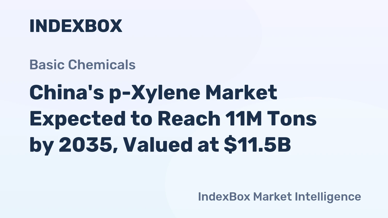China's p-Xylene Market Expected to Reach 11M Tons by 2035, Valued at $11.5B