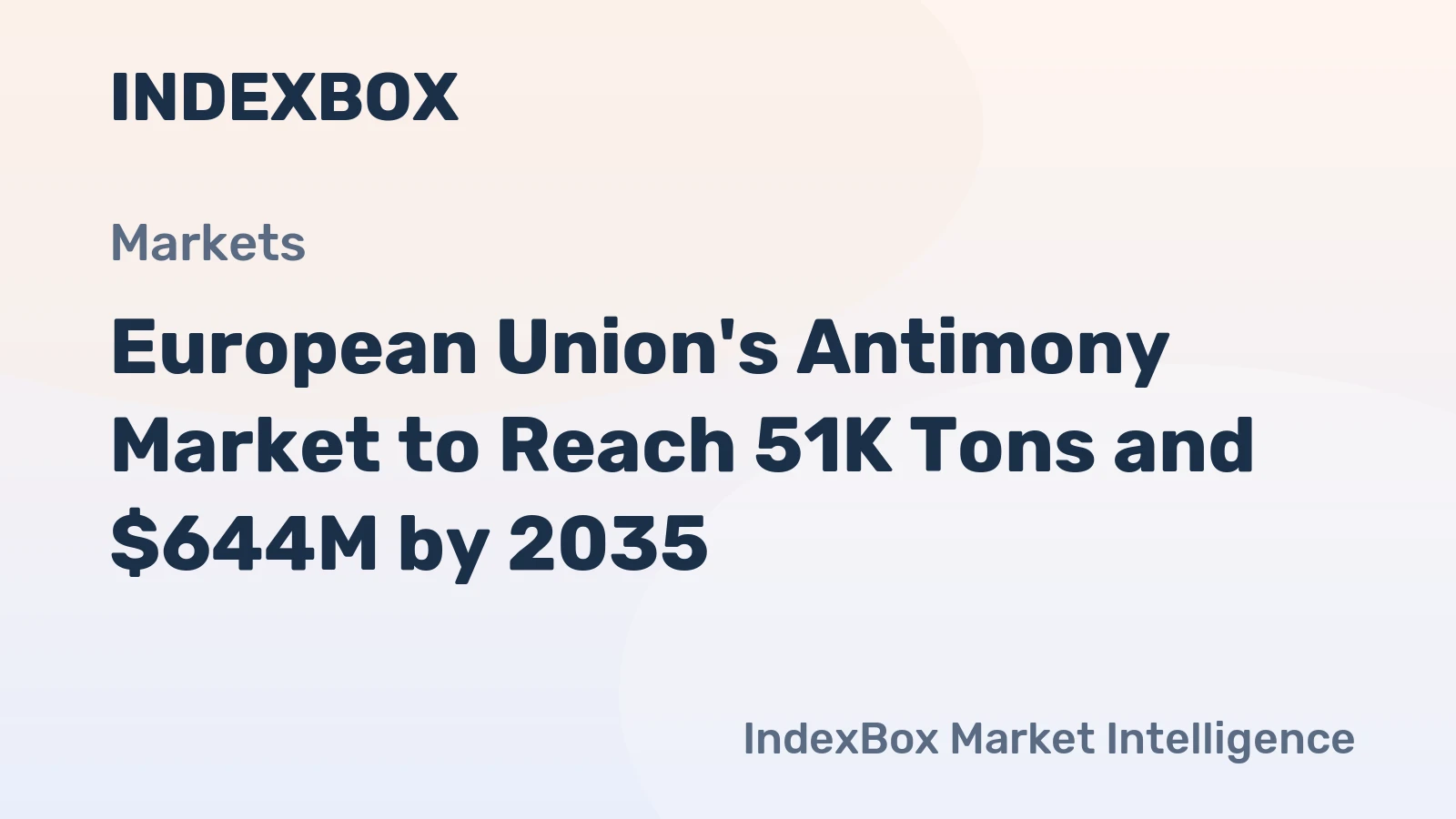 European Union's Antimony Market to Reach 51K Tons and $644M by 2035