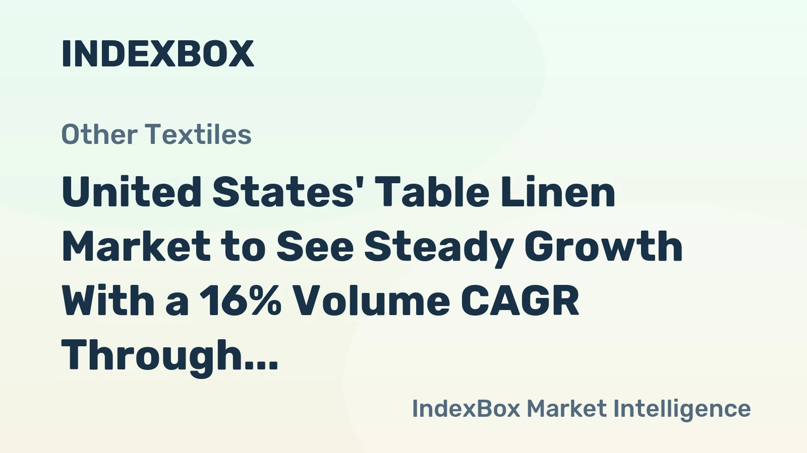 United States' Table Linen Market to See Steady Growth With a 16% Volume CAGR Through 2035
