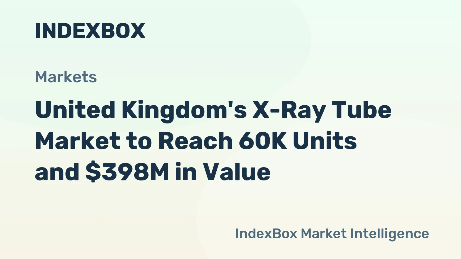 United Kingdom's X-Ray Tube Market to Reach 60K Units and $398M in Value