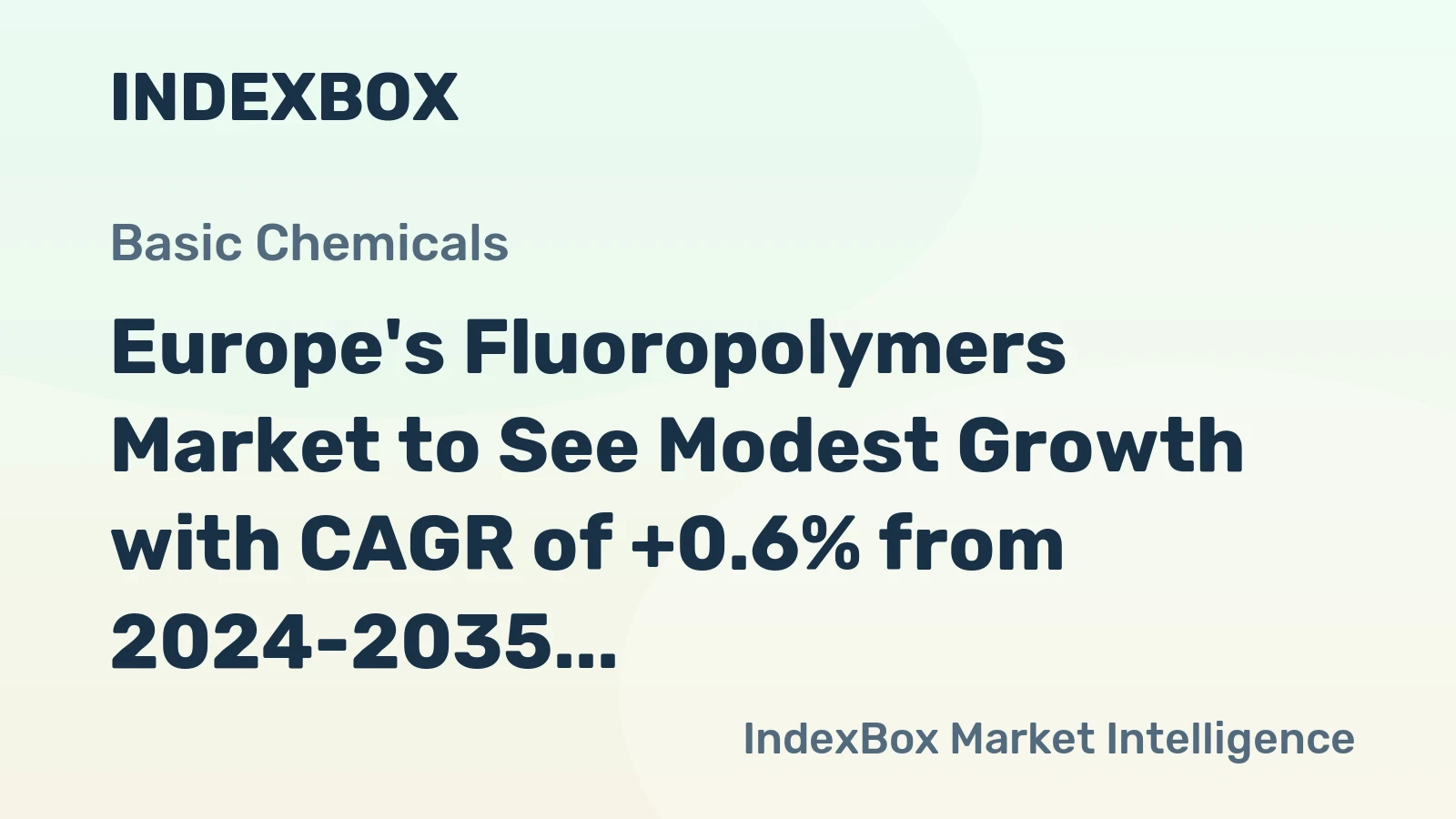 Europe's Fluoropolymers Market to See Modest Growth with CAGR of +0.6% from 2024-2035