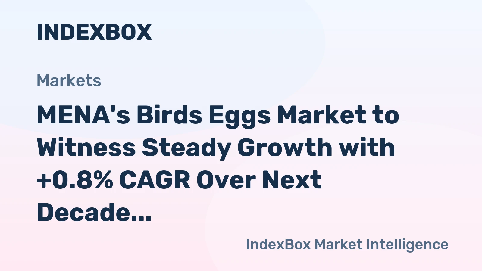 MENA's Birds Eggs Market to Witness Steady Growth with +0.8% CAGR Over Next Decade