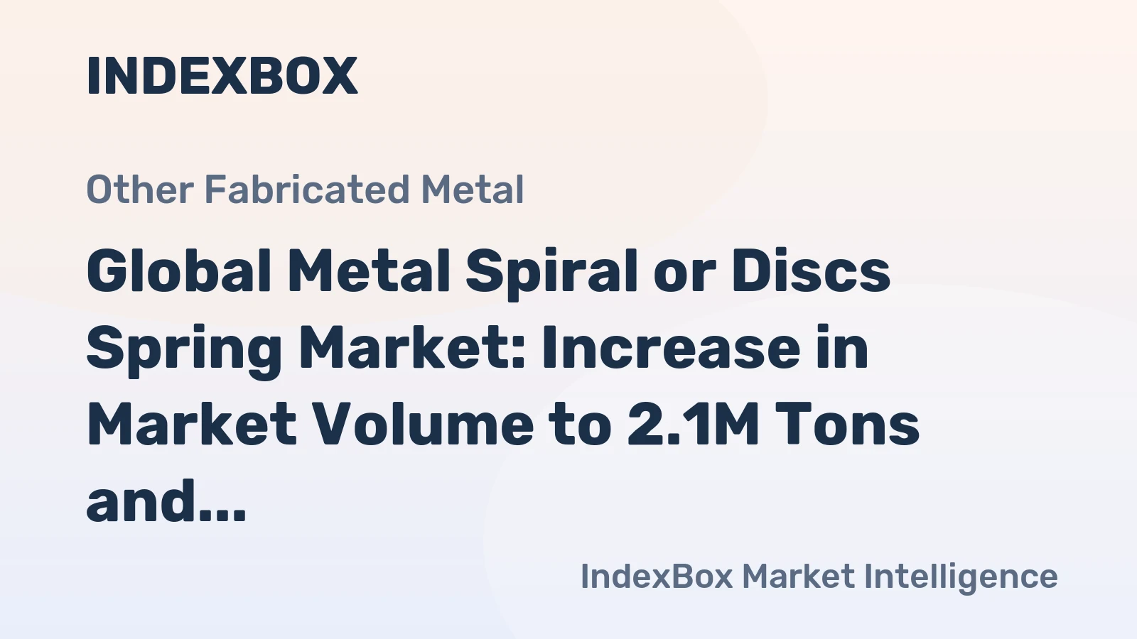 Global Metal Spiral or Discs Spring Market: Increase in Market Volume to 2.1M Tons and Market Value to $20.4B by 2035