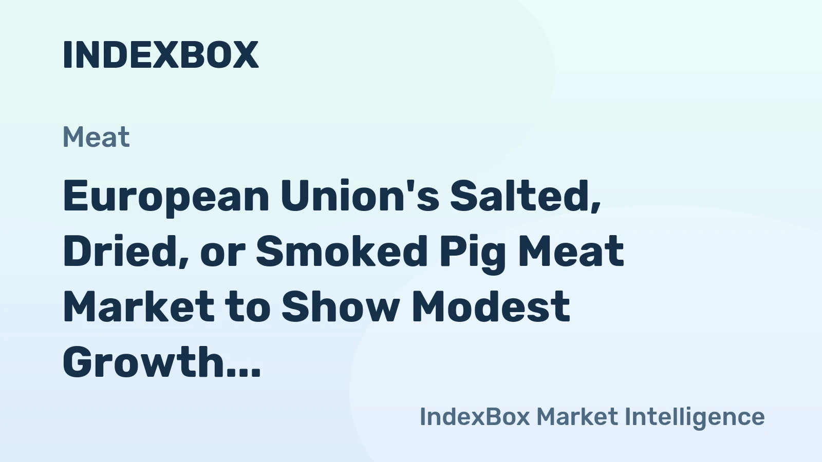 European Union's Salted, Dried, or Smoked Pig Meat Market to Show Modest Growth with +1.4% CAGR