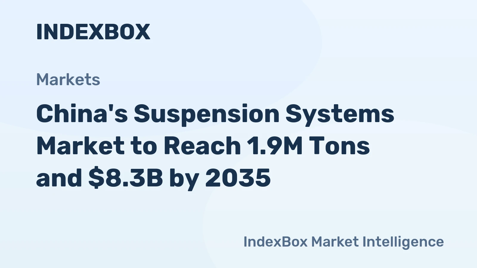 China's Suspension Systems Market to Reach 1.9M Tons and $8.3B by 2035