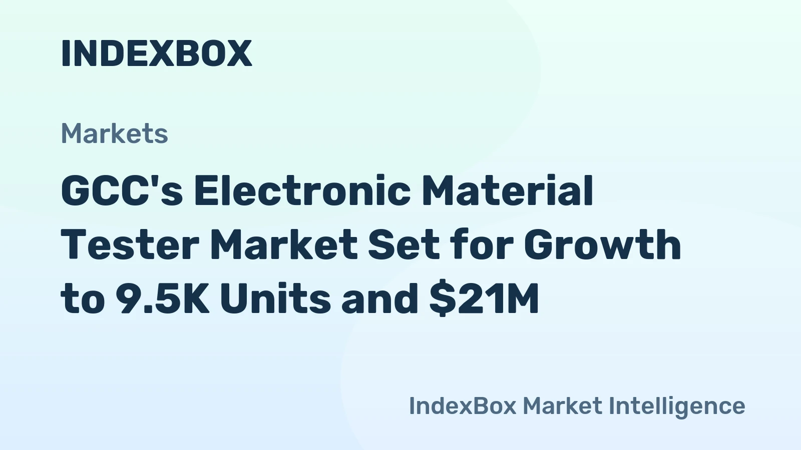 GCC's Electronic Material Tester Market Set for Growth to 9.5K Units and $21M
