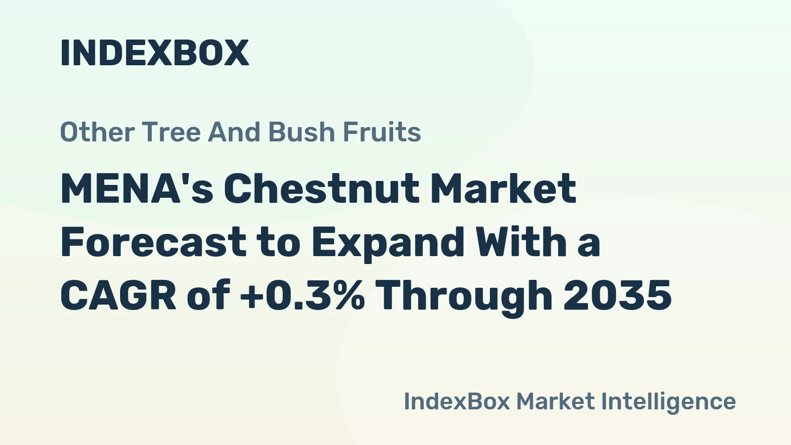 MENA's Chestnut Market Forecast to Expand With a CAGR of +0.3% Through 2035