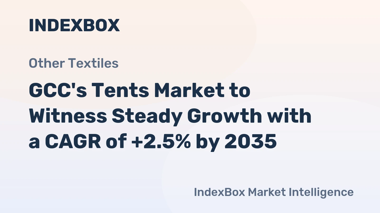 GCC's Tents Market to Witness Steady Growth with a CAGR of +2.5% by 2035