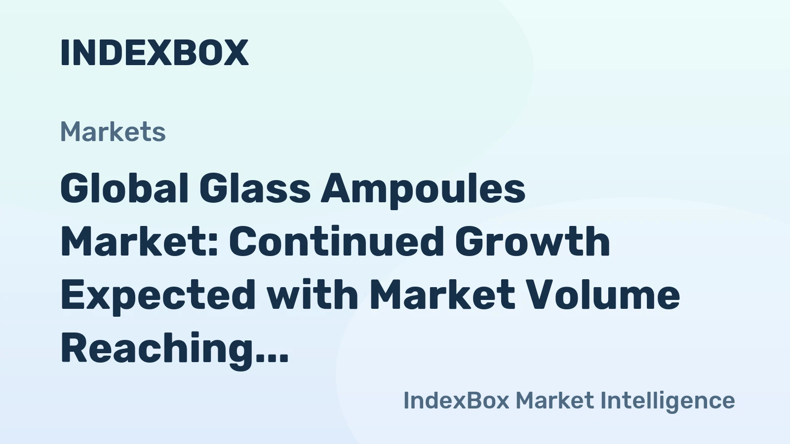 Global Glass Ampoules Market: Continued Growth Expected with Market Volume Reaching 175B units by 2035