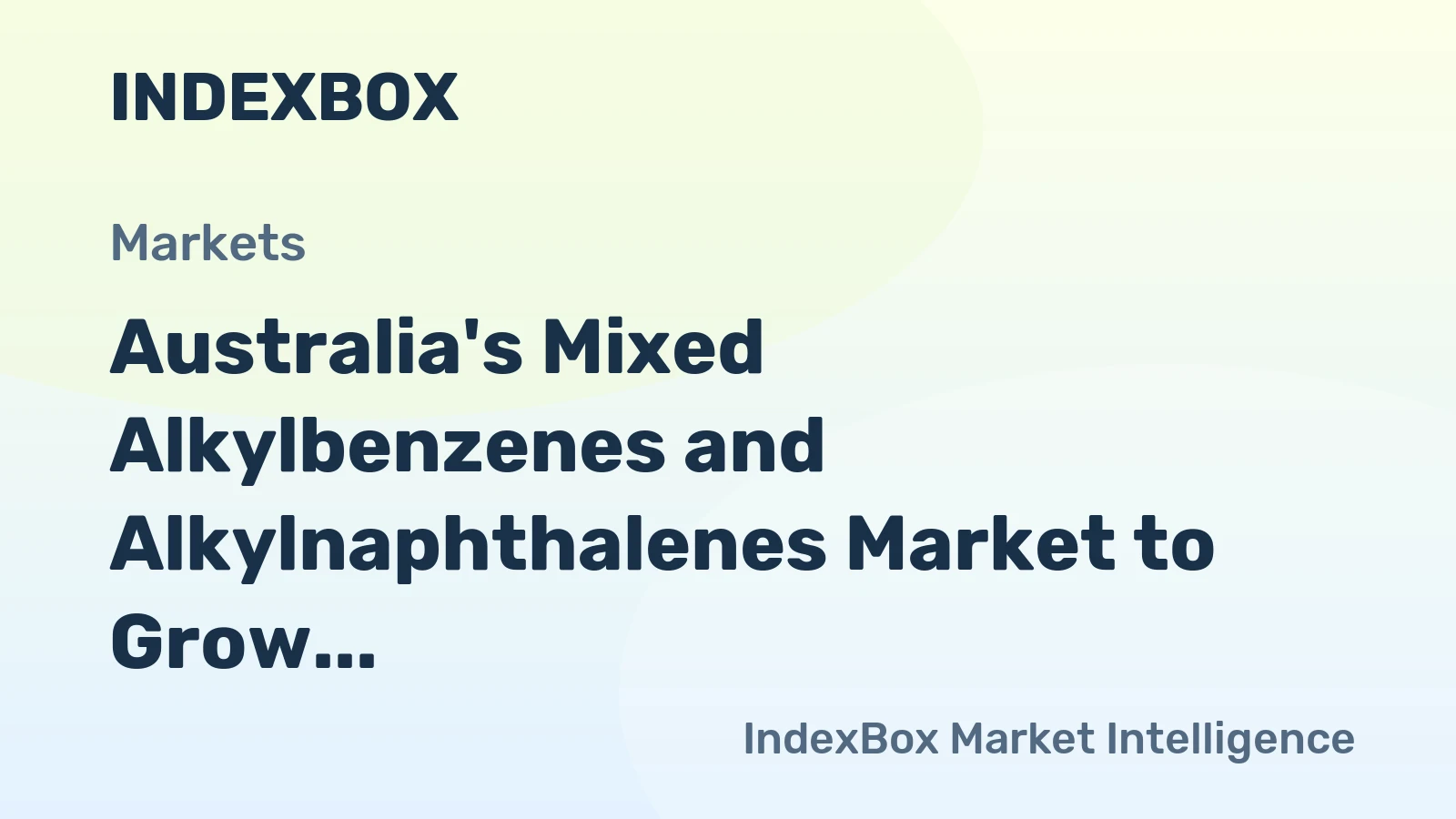 Australia's Mixed Alkylbenzenes and Alkylnaphthalenes Market to Grow at 2.7% CAGR Through 2035