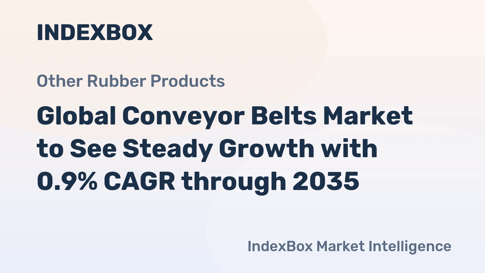 Global Conveyor Belts Market to See Steady Growth with 0.9% CAGR through 2035