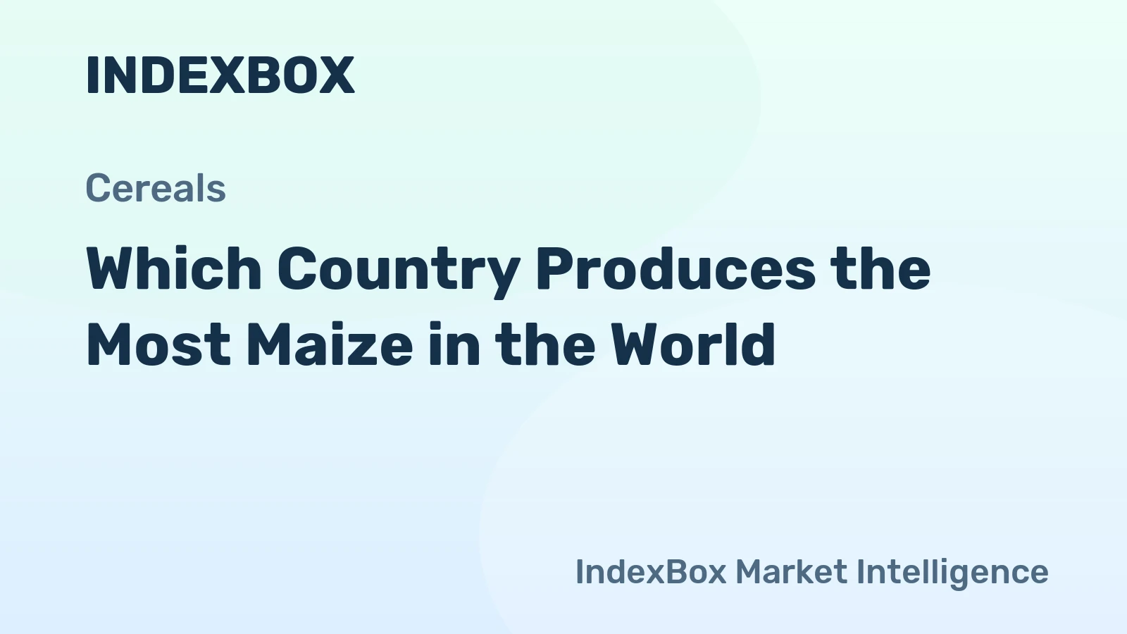 Which Country Produces the Most Maize in the World?