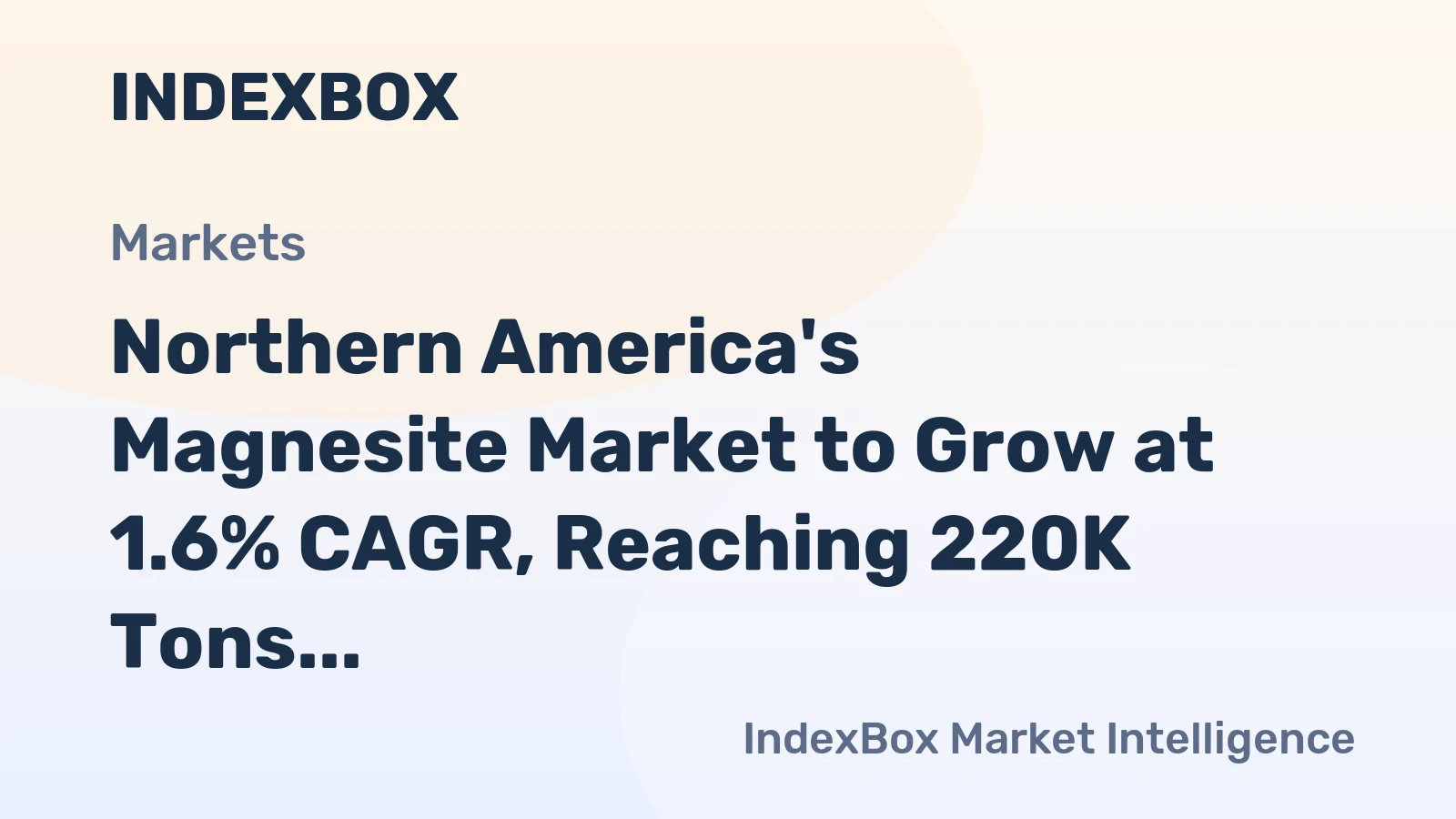 Northern America's Magnesite Market to Grow at 1.6% CAGR, Reaching 220K Tons by 2035