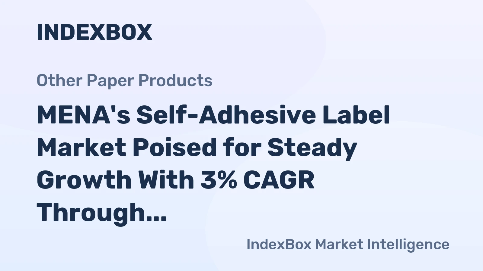 MENA's Self-Adhesive Label Market Poised for Steady Growth With 3% CAGR Through 2035