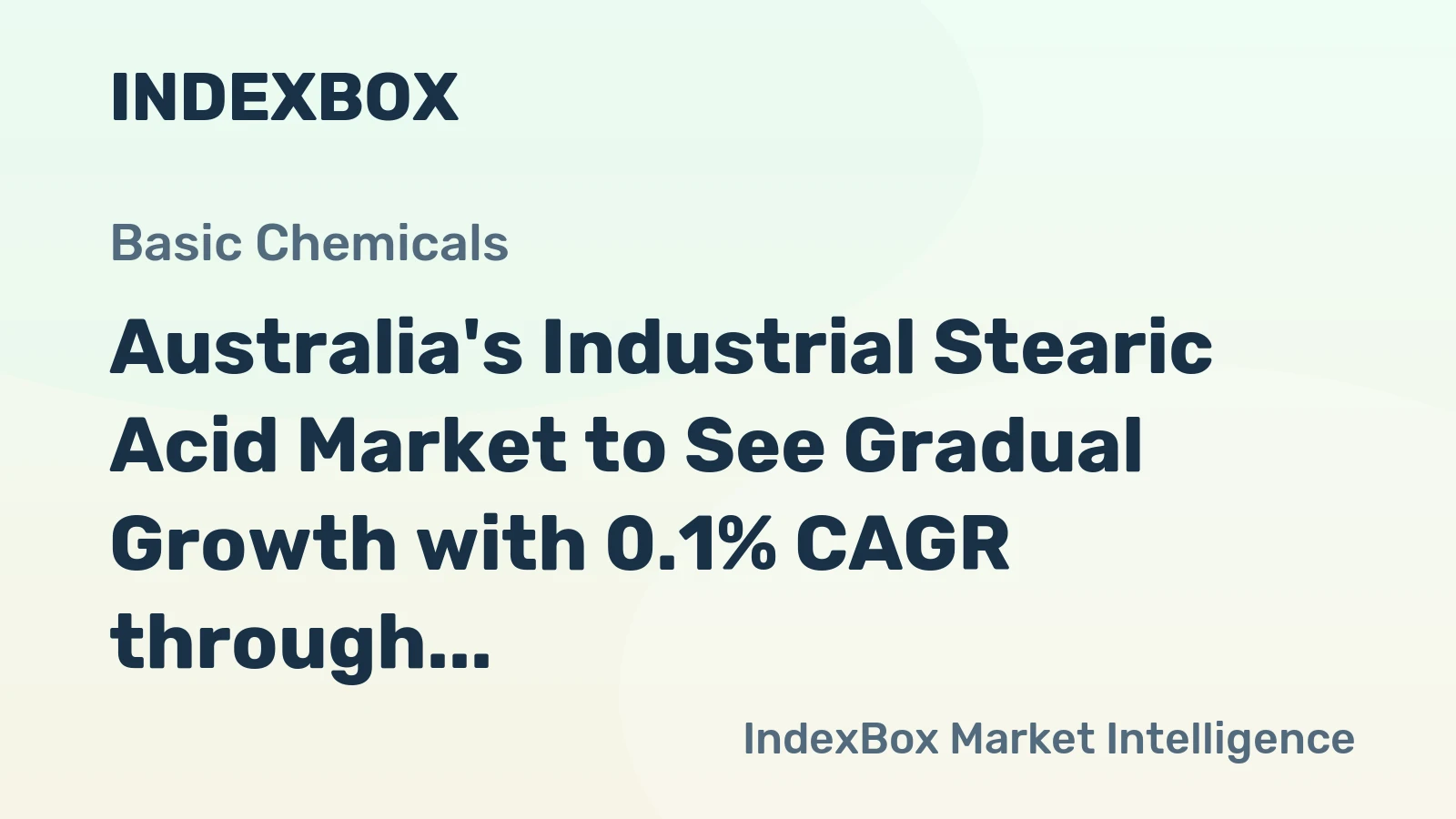 Australia's Industrial Stearic Acid Market to See Gradual Growth with 0.1% CAGR through 2035