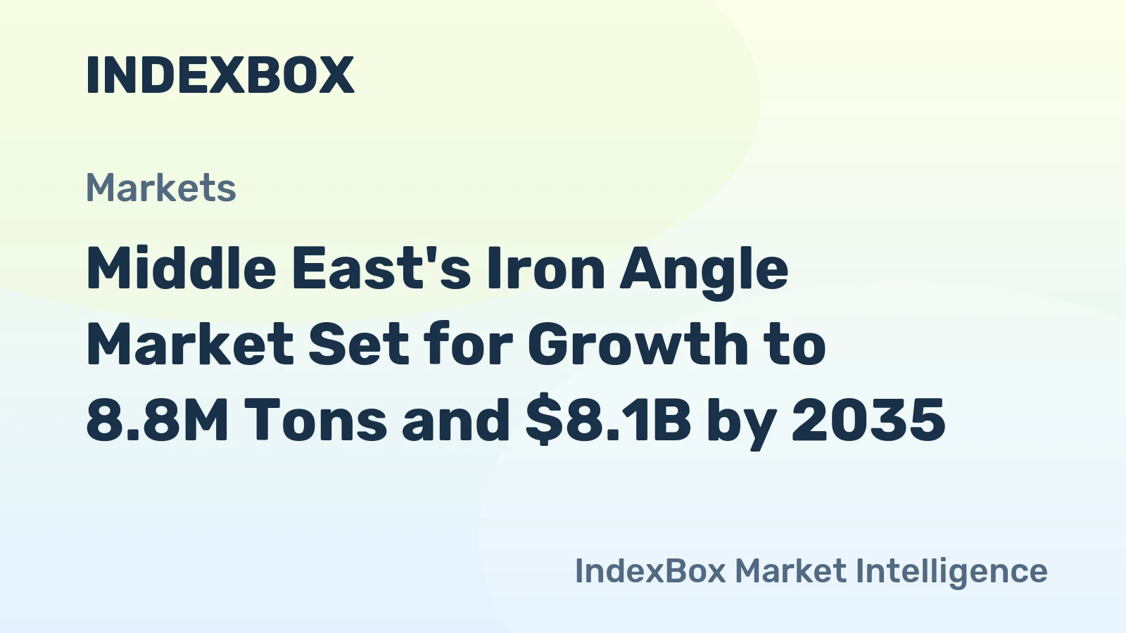 Middle East's Iron Angle Market Set for Growth to 8.8M Tons and $8.1B by 2035