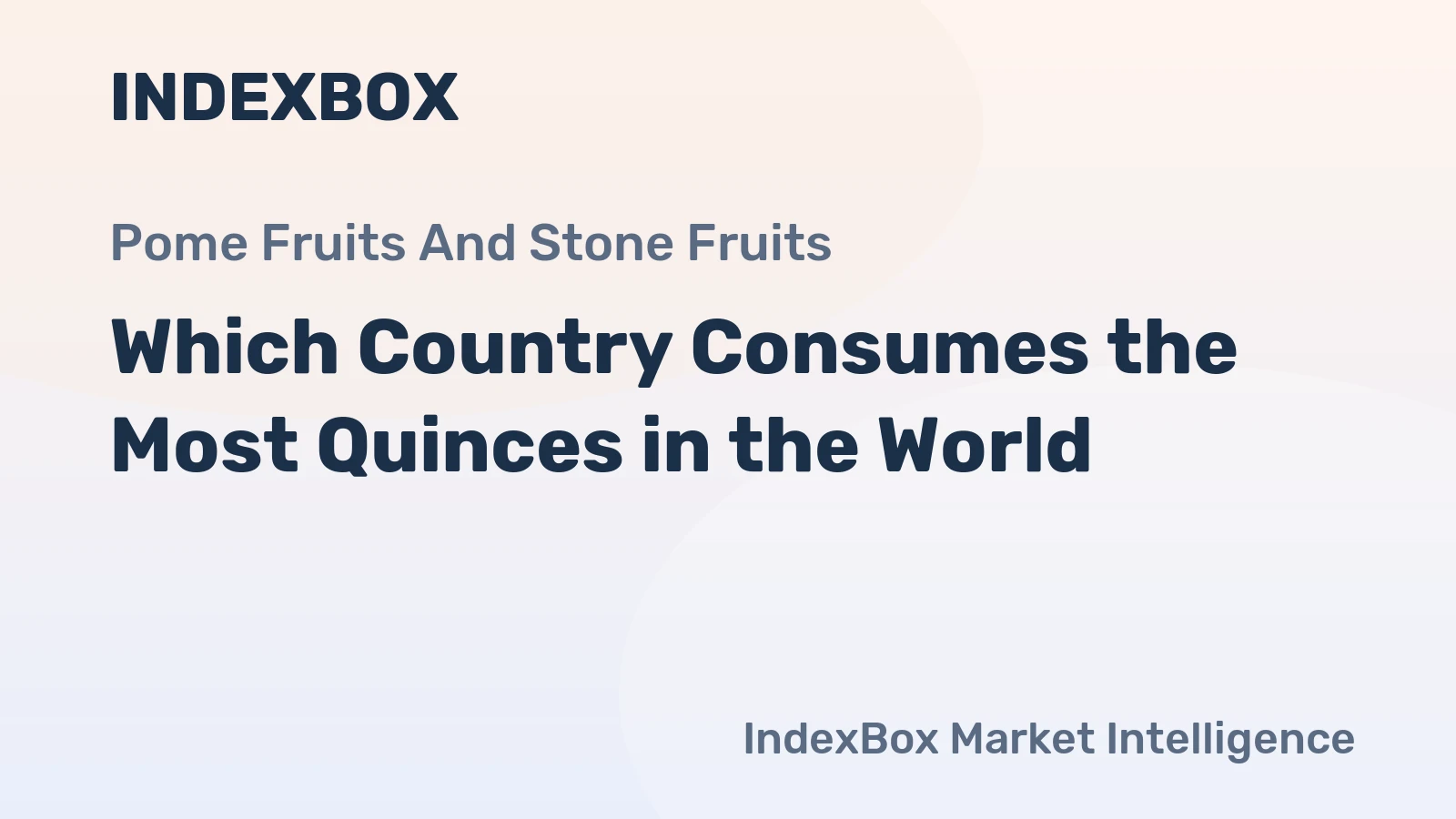Which Country Consumes the Most Quinces in the World?