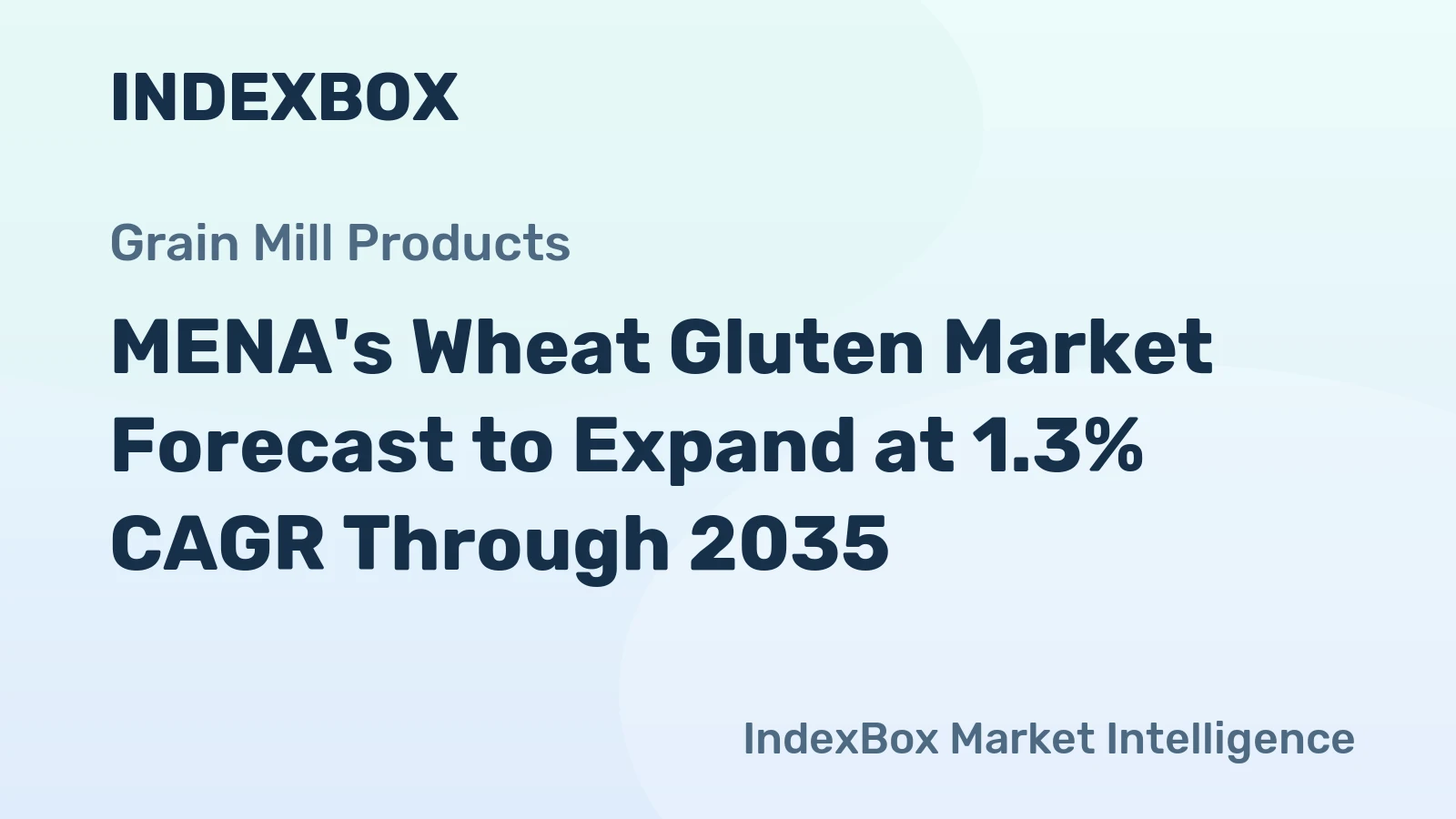 MENA's Wheat Gluten Market Forecast to Expand at 1.3% CAGR Through 2035
