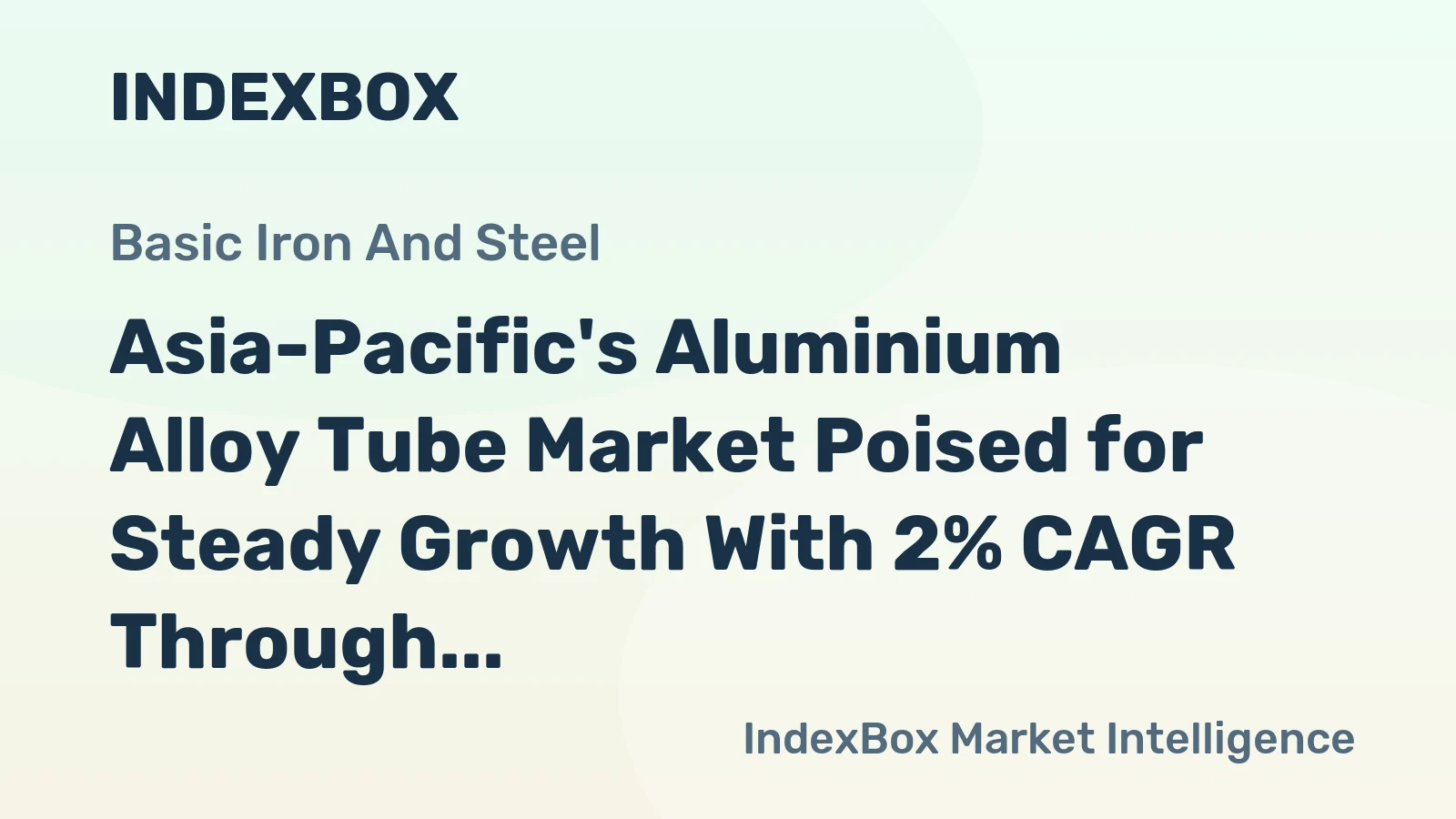 Asia-Pacific's Aluminium Alloy Tube Market Poised for Steady Growth With 2% CAGR Through 2035