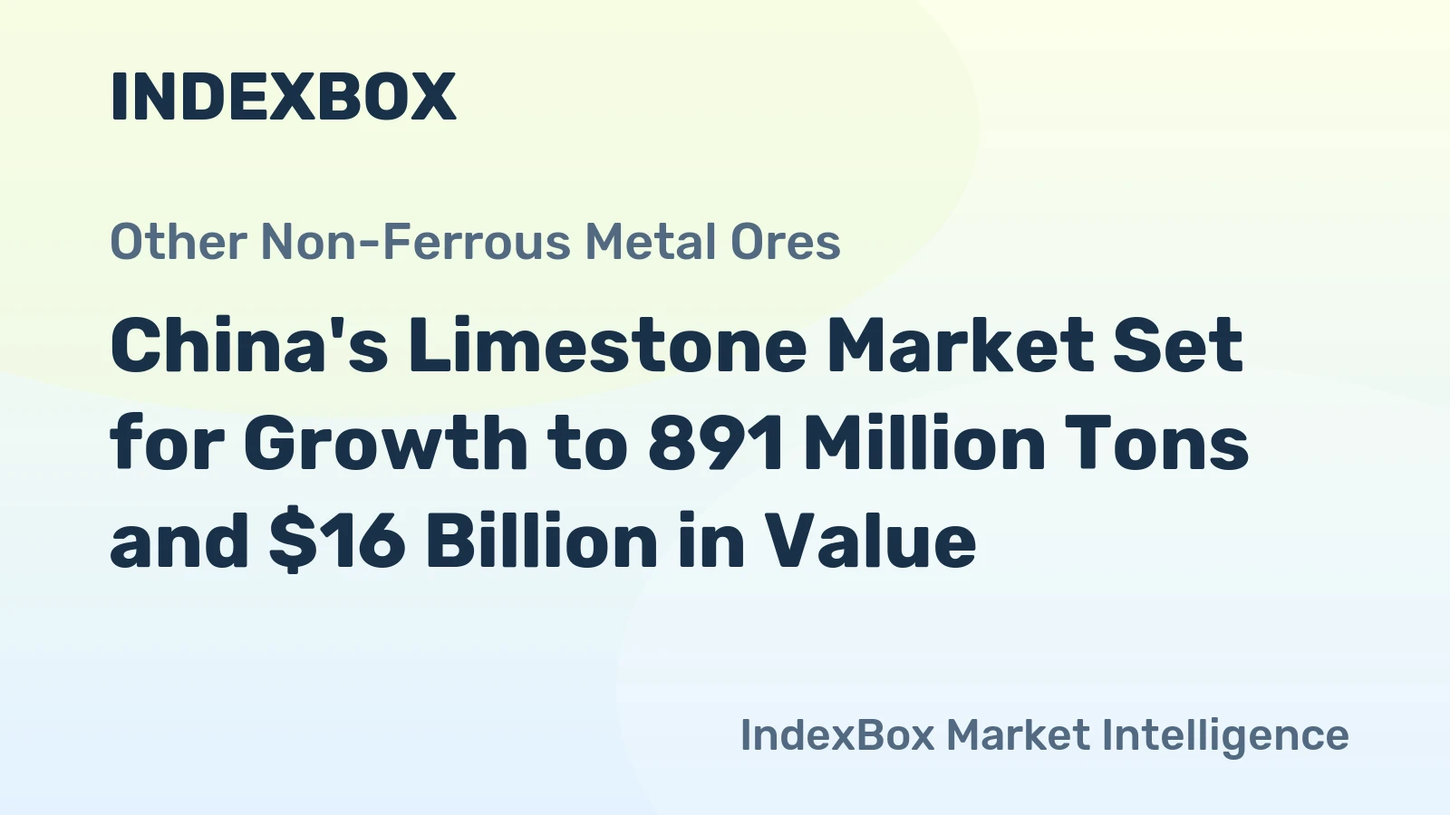 China's Limestone Market Set for Growth to 891 Million Tons and $16 Billion in Value