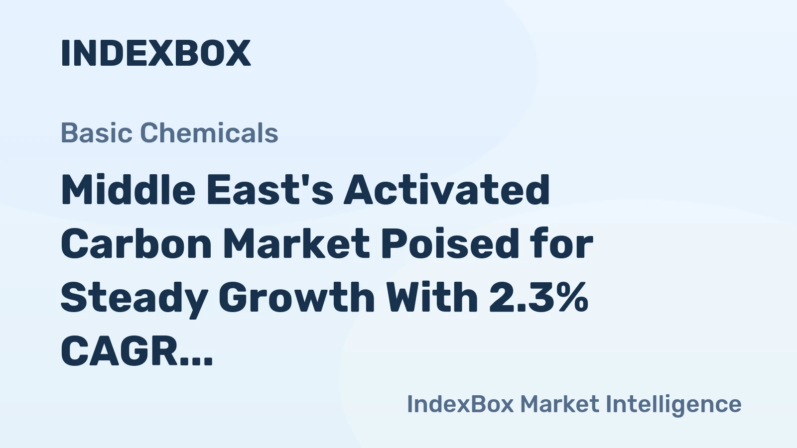 Middle East's Activated Carbon Market Poised for Steady Growth With 2.3% CAGR in Value