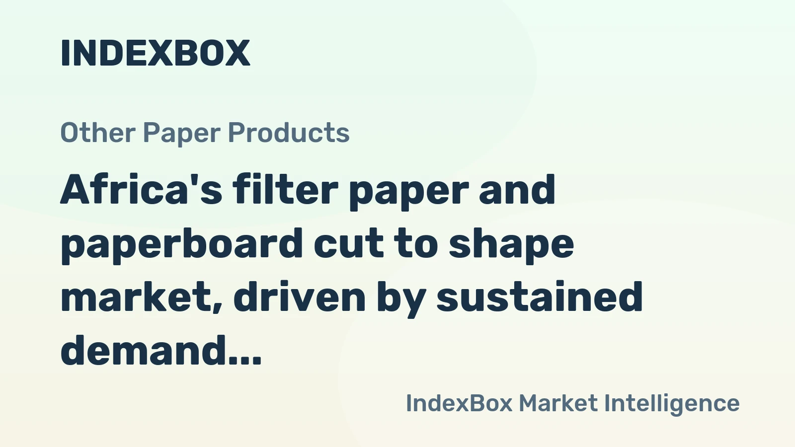 Africa's filter paper and paperboard cut to shape market, driven by sustained demand, is forecast to grow with a 3.3% CAGR in value terms through 2035.