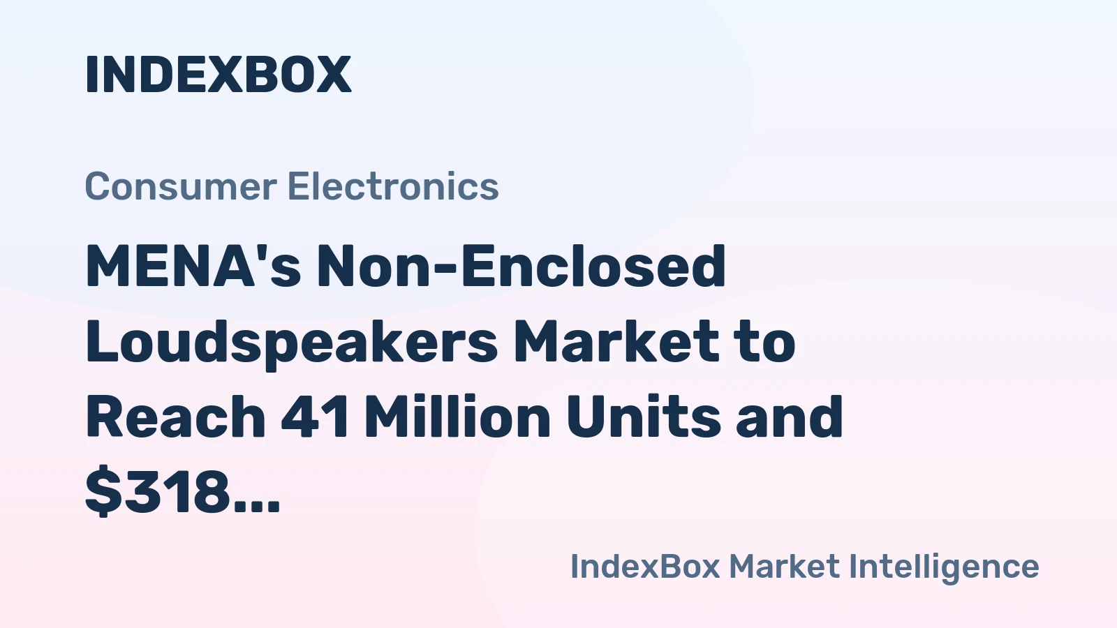 MENA's Non-Enclosed Loudspeakers Market to Reach 41 Million Units and $318 Million in Value by 2035