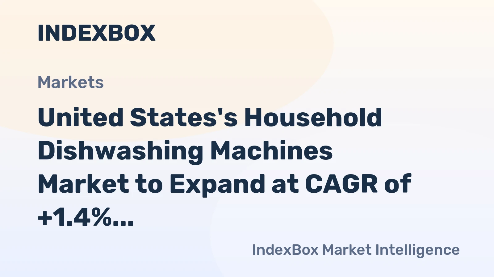 United States's Household Dishwashing Machines Market to Expand at CAGR of +1.4% and Reach 11M Units by 2035