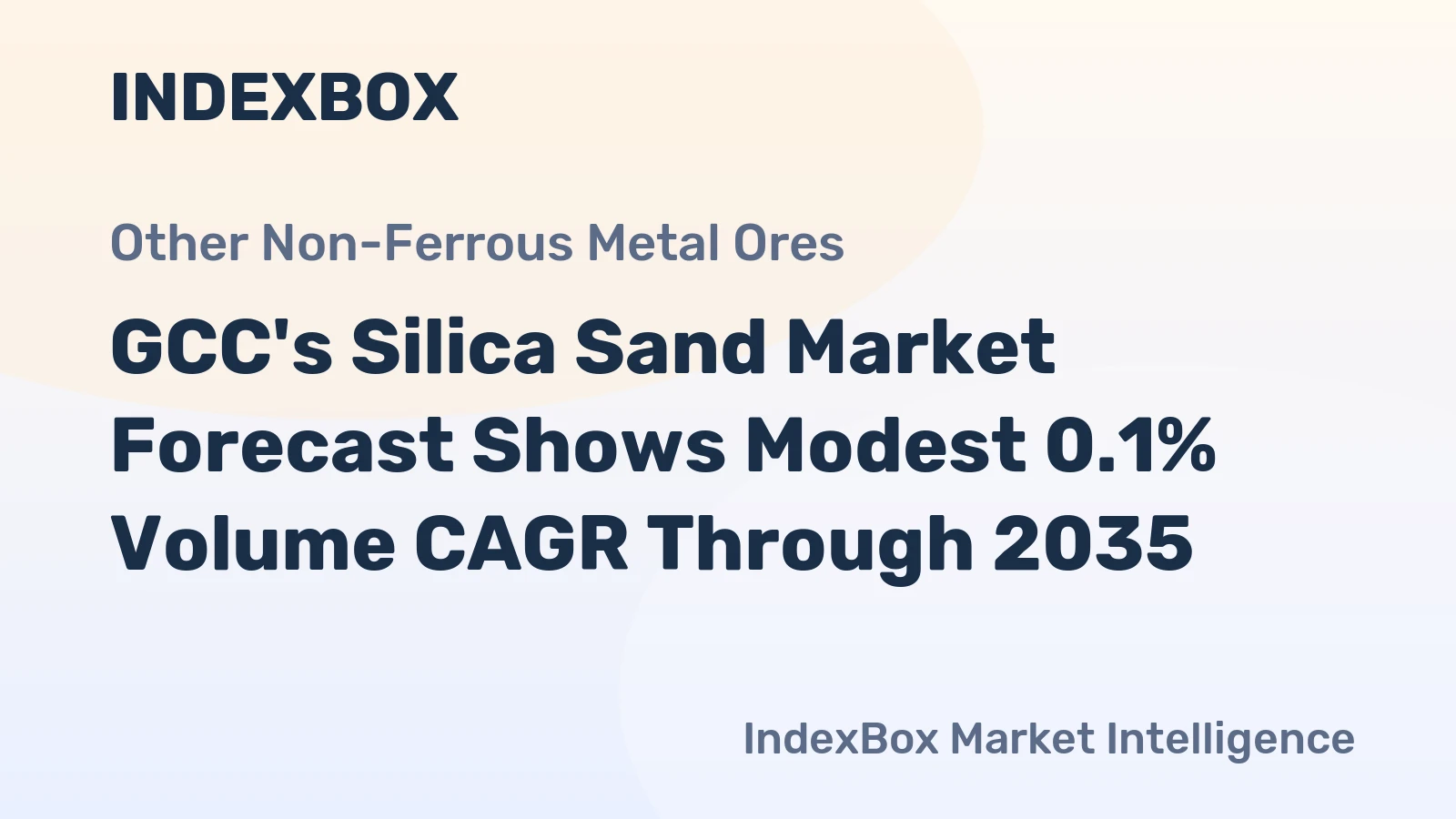 GCC's Silica Sand Market Forecast Shows Modest 0.1% Volume CAGR Through 2035