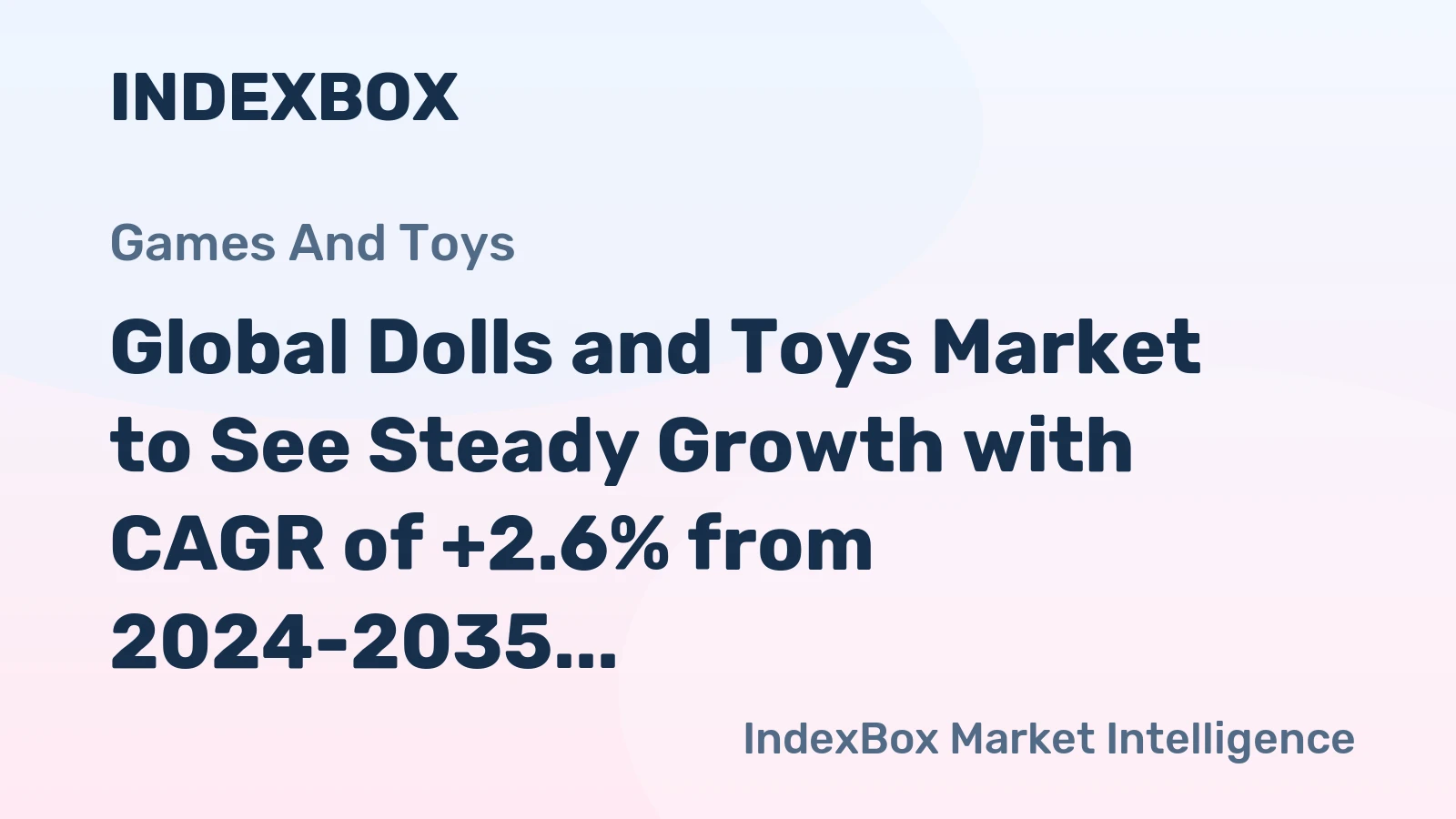 Global Dolls and Toys Market to See Steady Growth with CAGR of +2.6% from 2024-2035