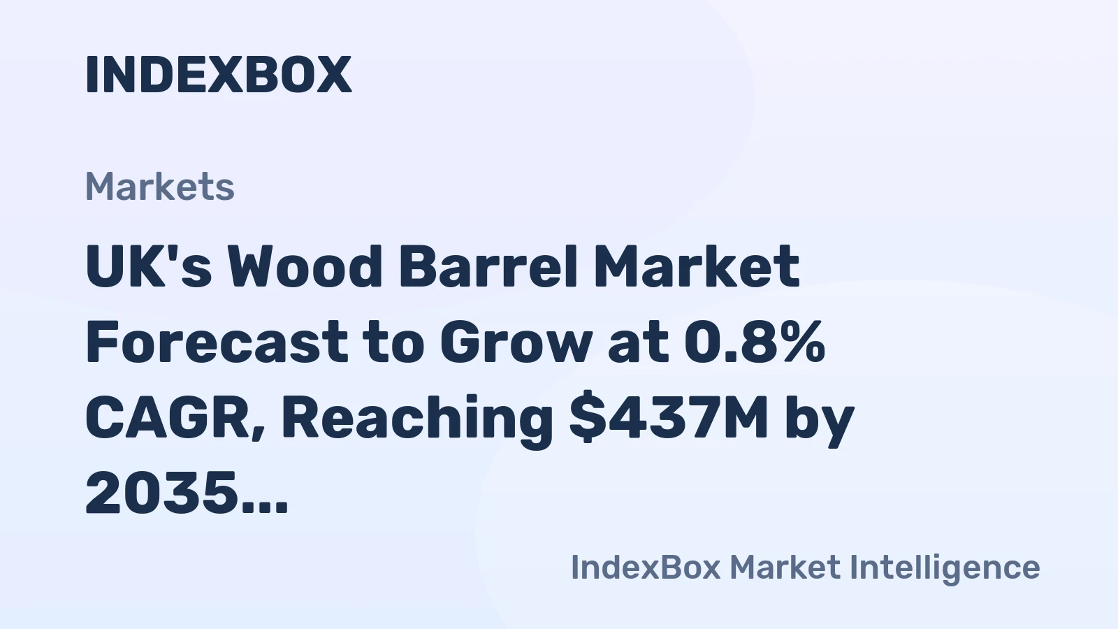 UK's Wood Barrel Market Forecast to Grow at 0.8% CAGR, Reaching $437M by 2035