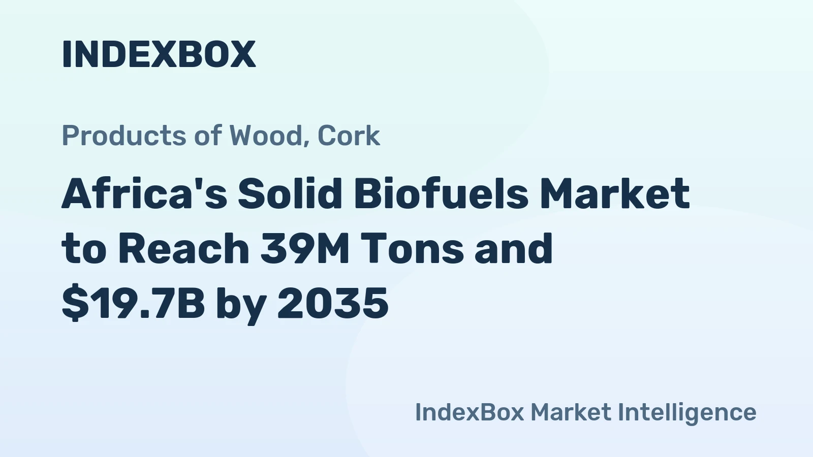 Africa's Solid Biofuels Market to Reach 39M Tons and $19.7B by 2035