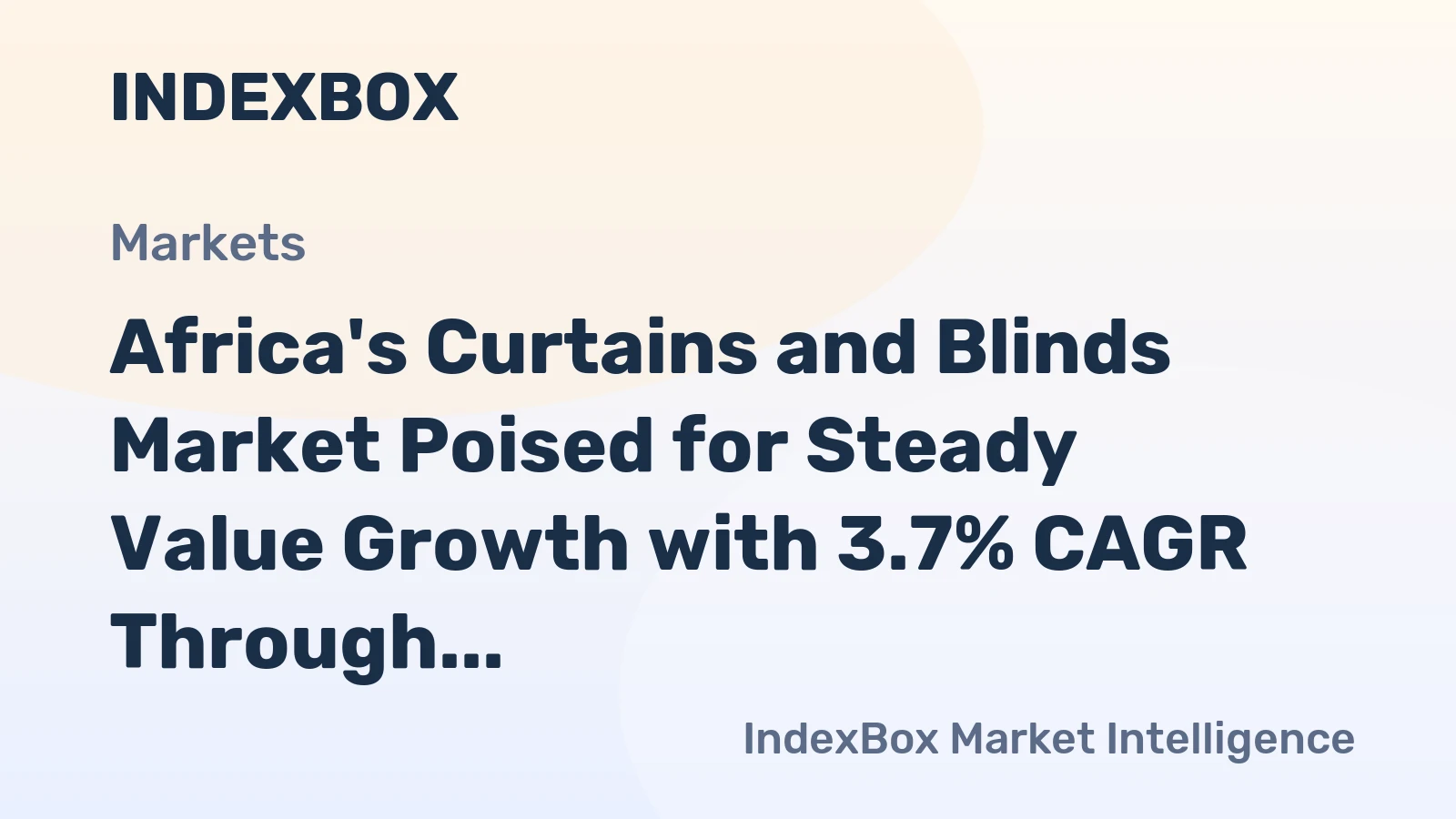 Africa's Curtains and Blinds Market Poised for Steady Value Growth with 3.7% CAGR Through 2035