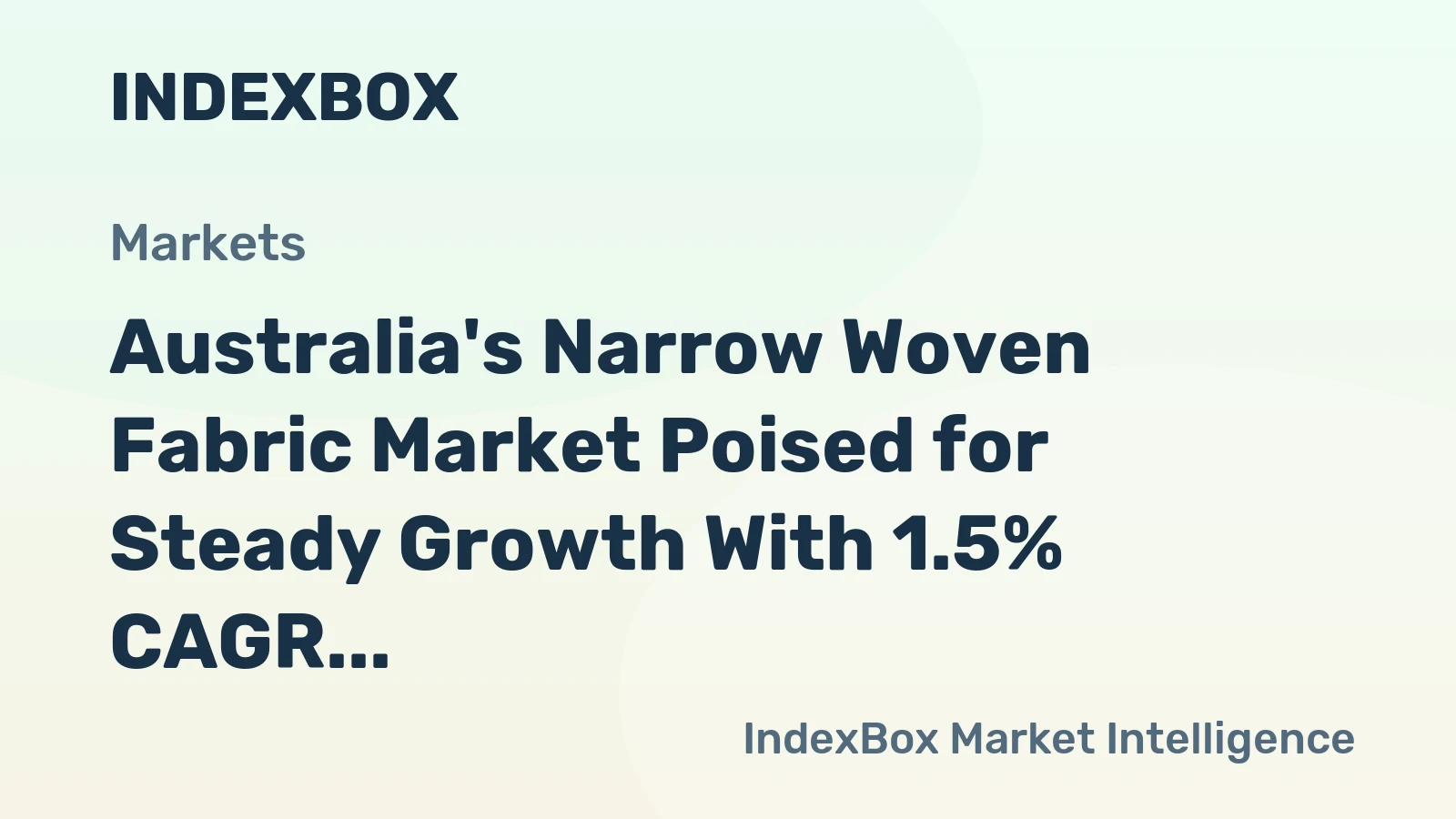 Australia's Narrow Woven Fabric Market Poised for Steady Growth With 1.5% CAGR Through 2035