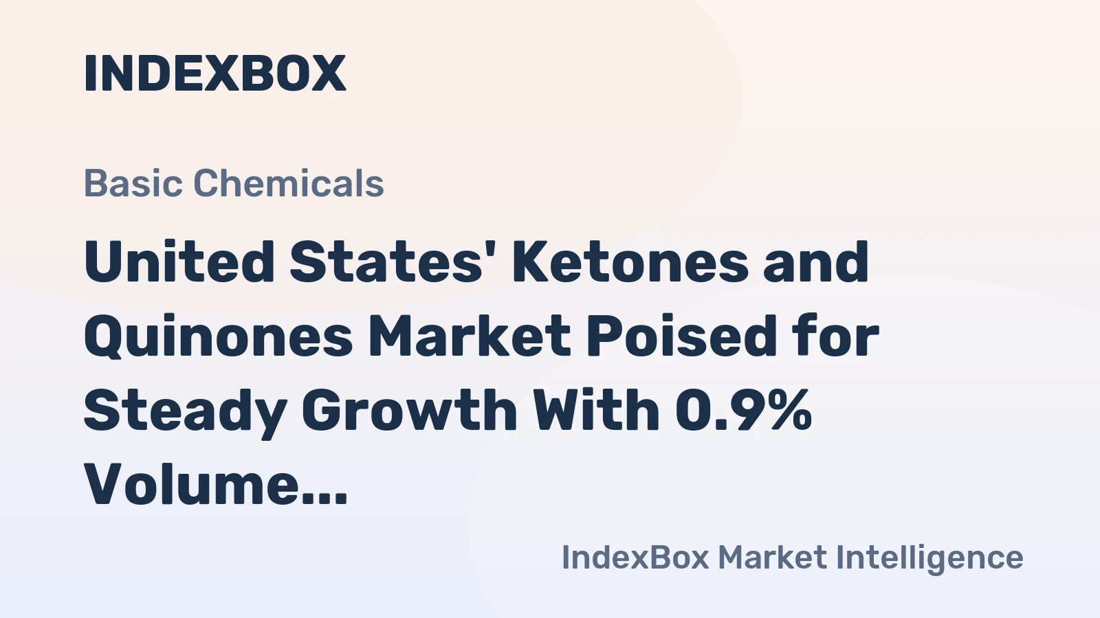 United States' Ketones and Quinones Market Poised for Steady Growth With 0.9% Volume CAGR Through 2035