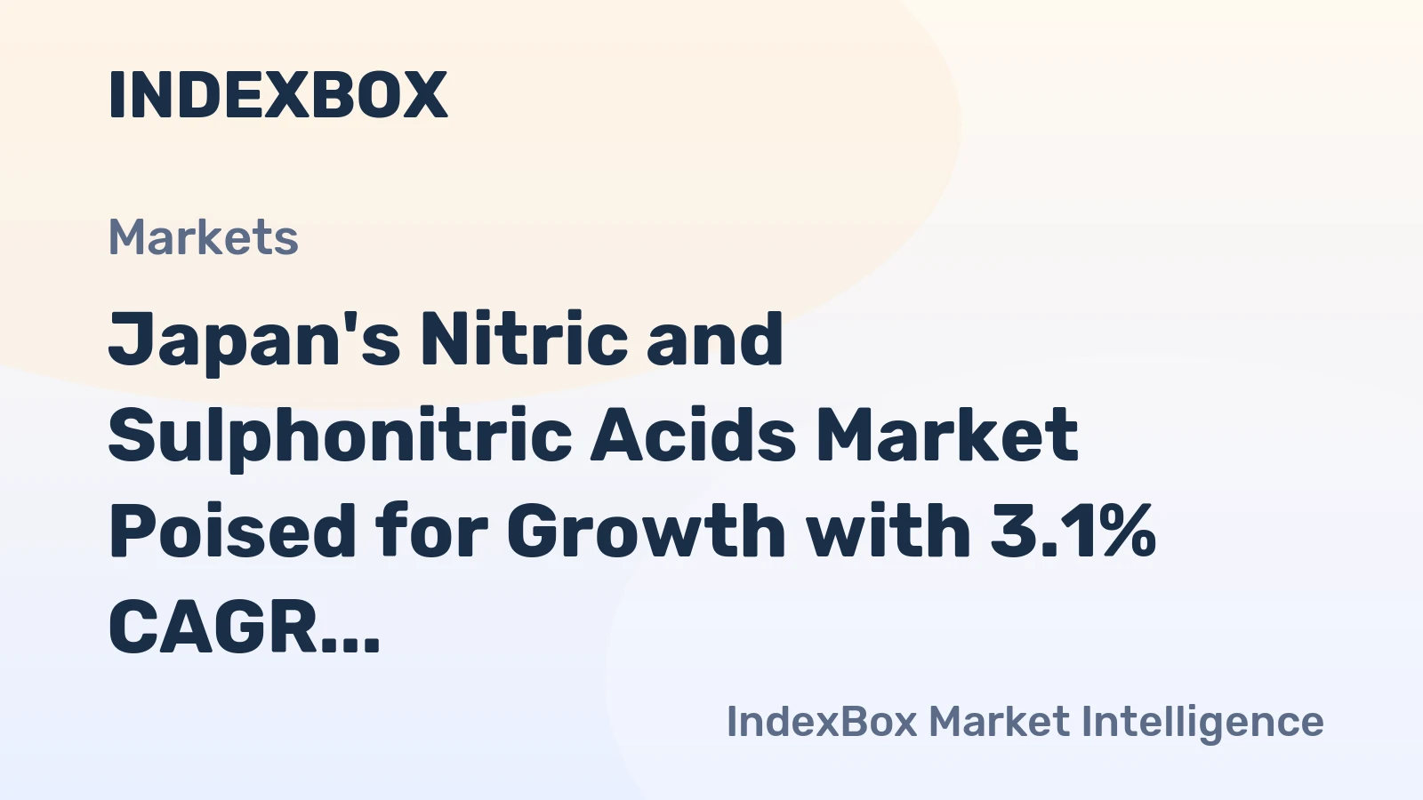 Japan's Nitric and Sulphonitric Acids Market Poised for Growth with 3.1% CAGR in Value