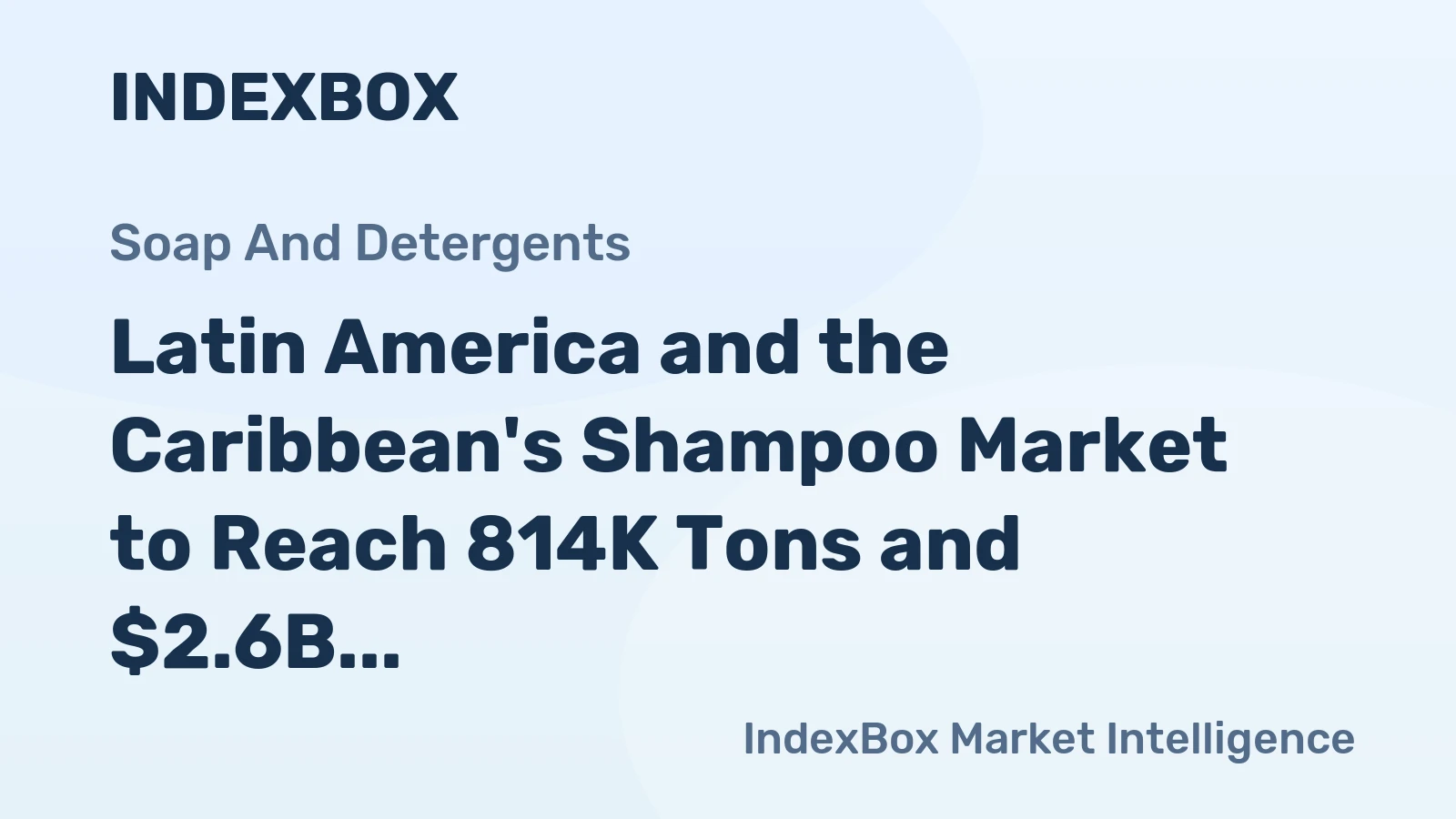 Latin America and the Caribbean's Shampoo Market to Reach 814K Tons and $2.6B by 2035