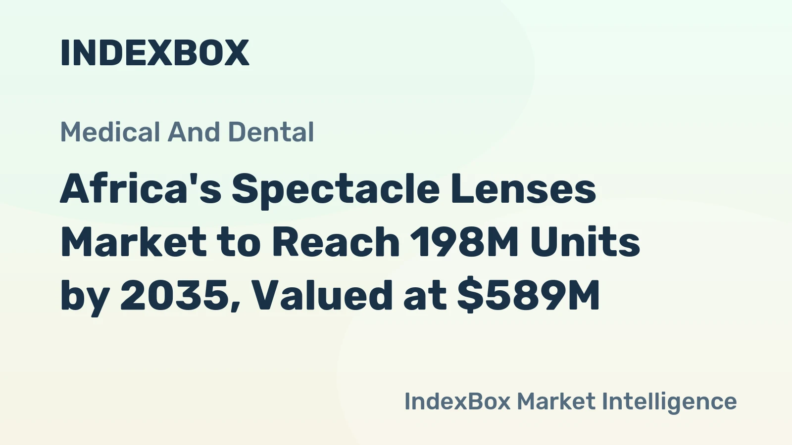 Africa's Spectacle Lenses Market to Reach 198M Units by 2035, Valued at $589M