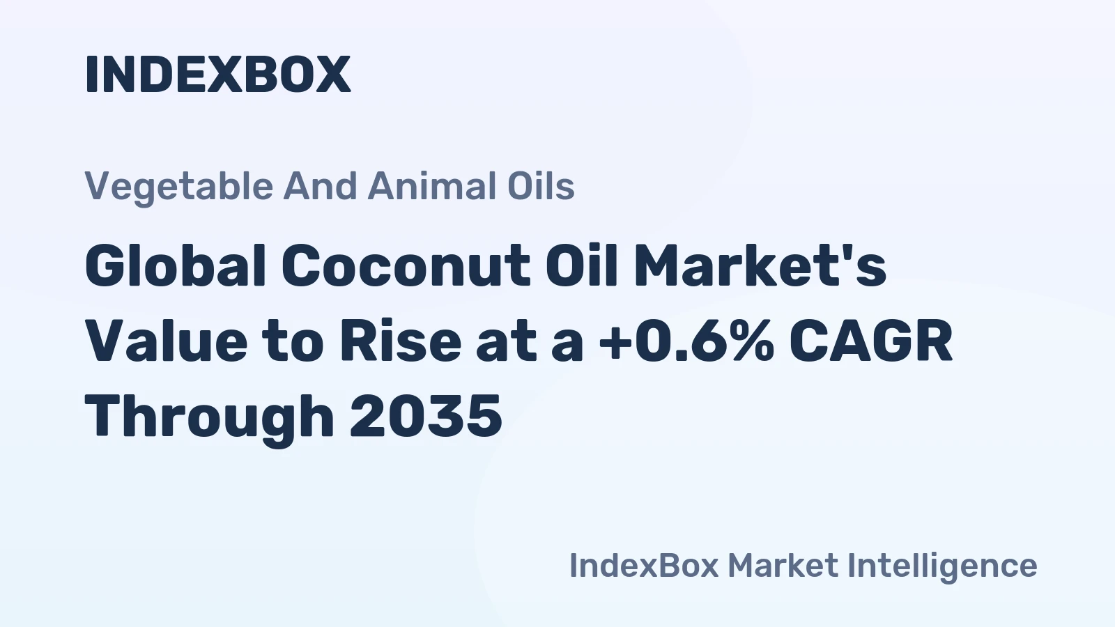 Global Coconut Oil Market's Value to Rise at a +0.6% CAGR Through 2035