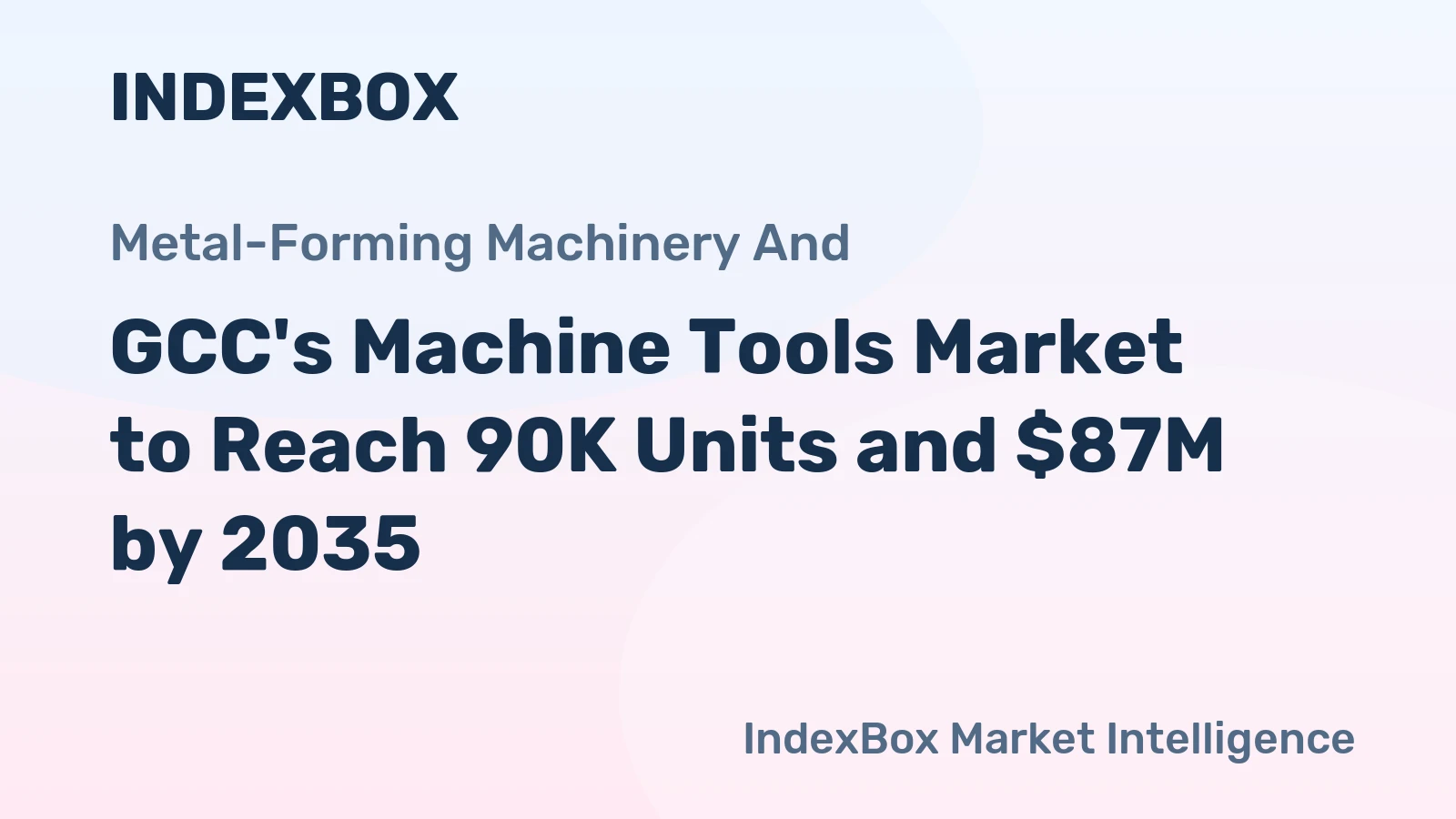 GCC's Machine Tools Market to Reach 90K Units and $87M by 2035