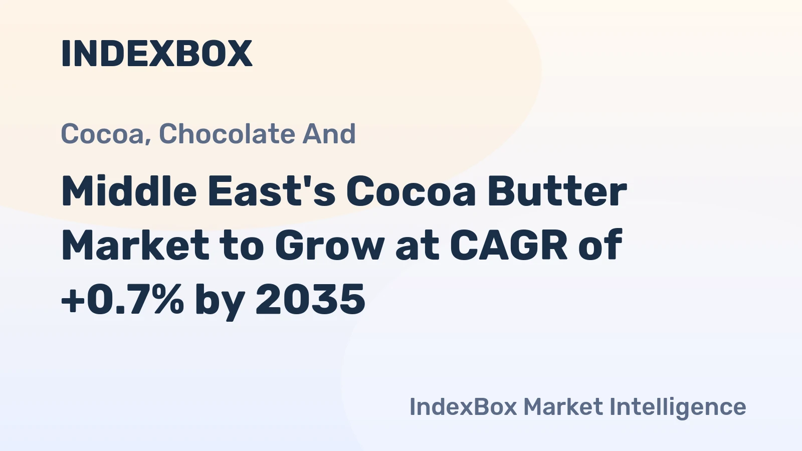 Middle East's Cocoa Butter Market to Grow at CAGR of +0.7% by 2035