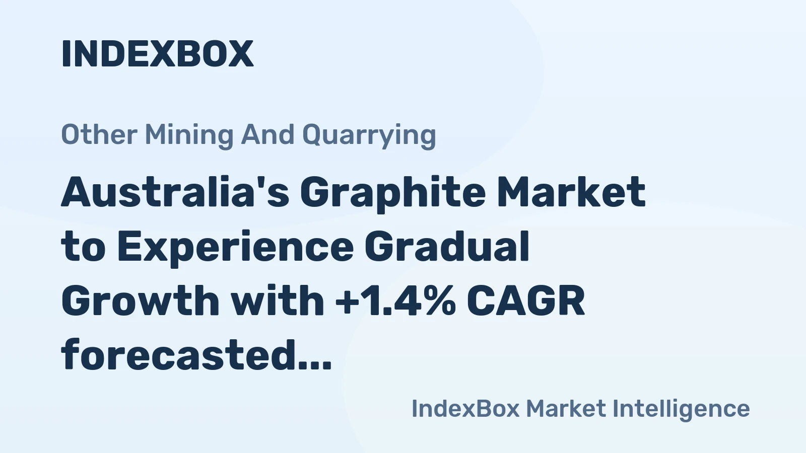 Australia's Graphite Market to Experience Gradual Growth with +1.4% CAGR forecasted from 2024 to 2035