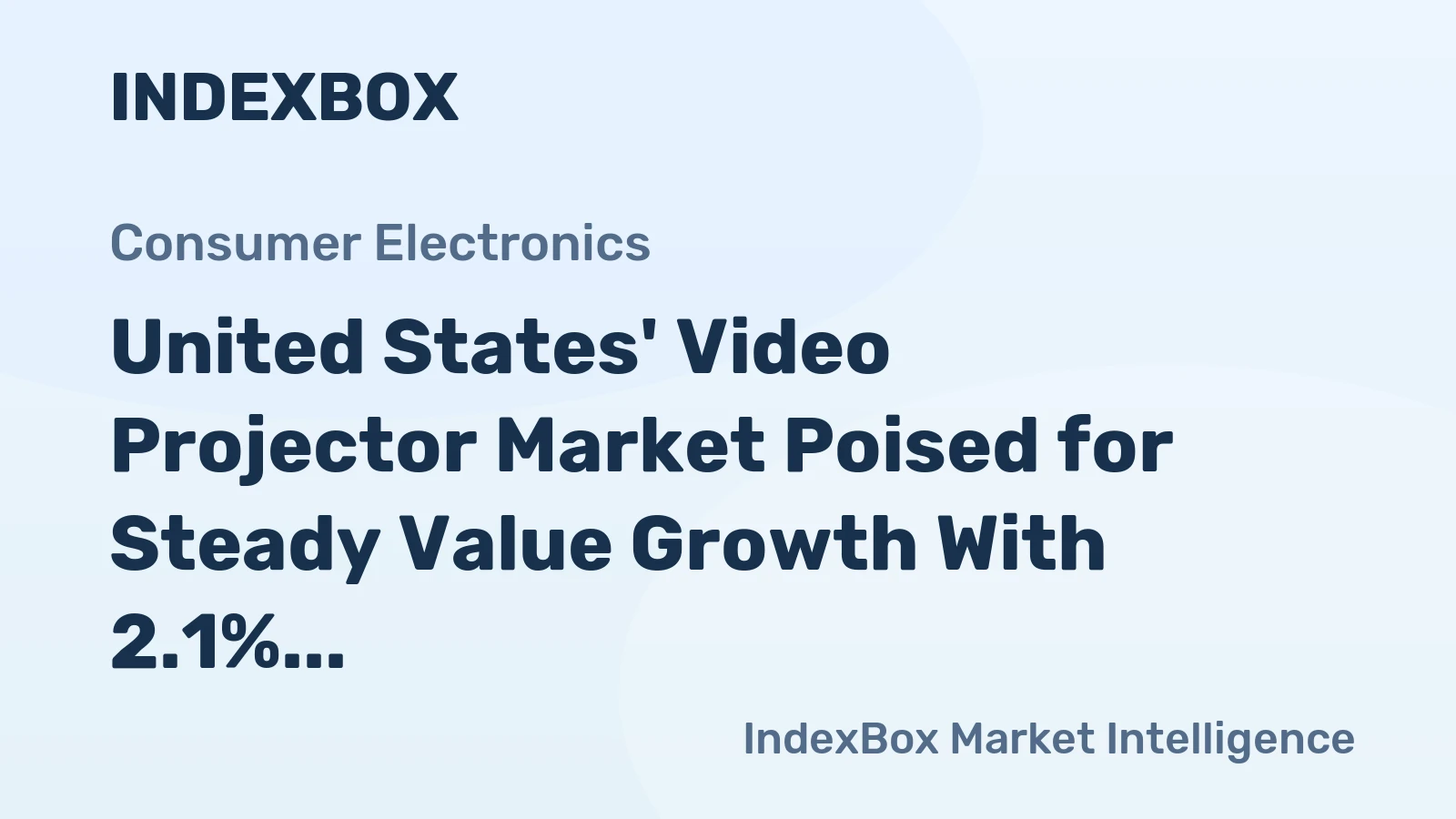 United States' Video Projector Market Poised for Steady Value Growth With 2.1% CAGR Forecast