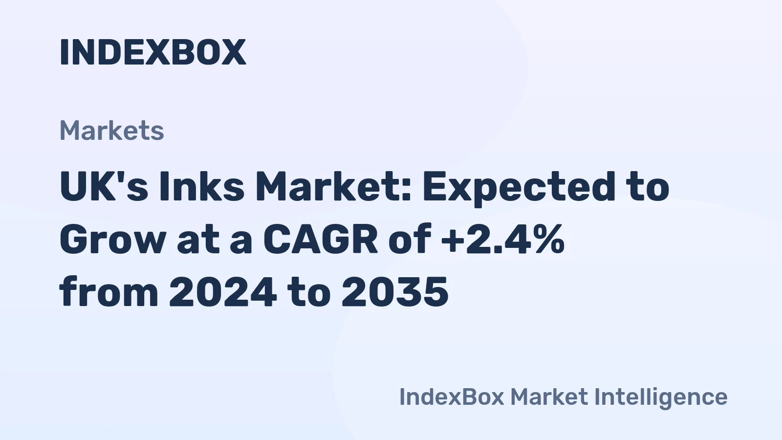 UK's Inks Market: Expected to Grow at a CAGR of +2.4% from 2024 to 2035