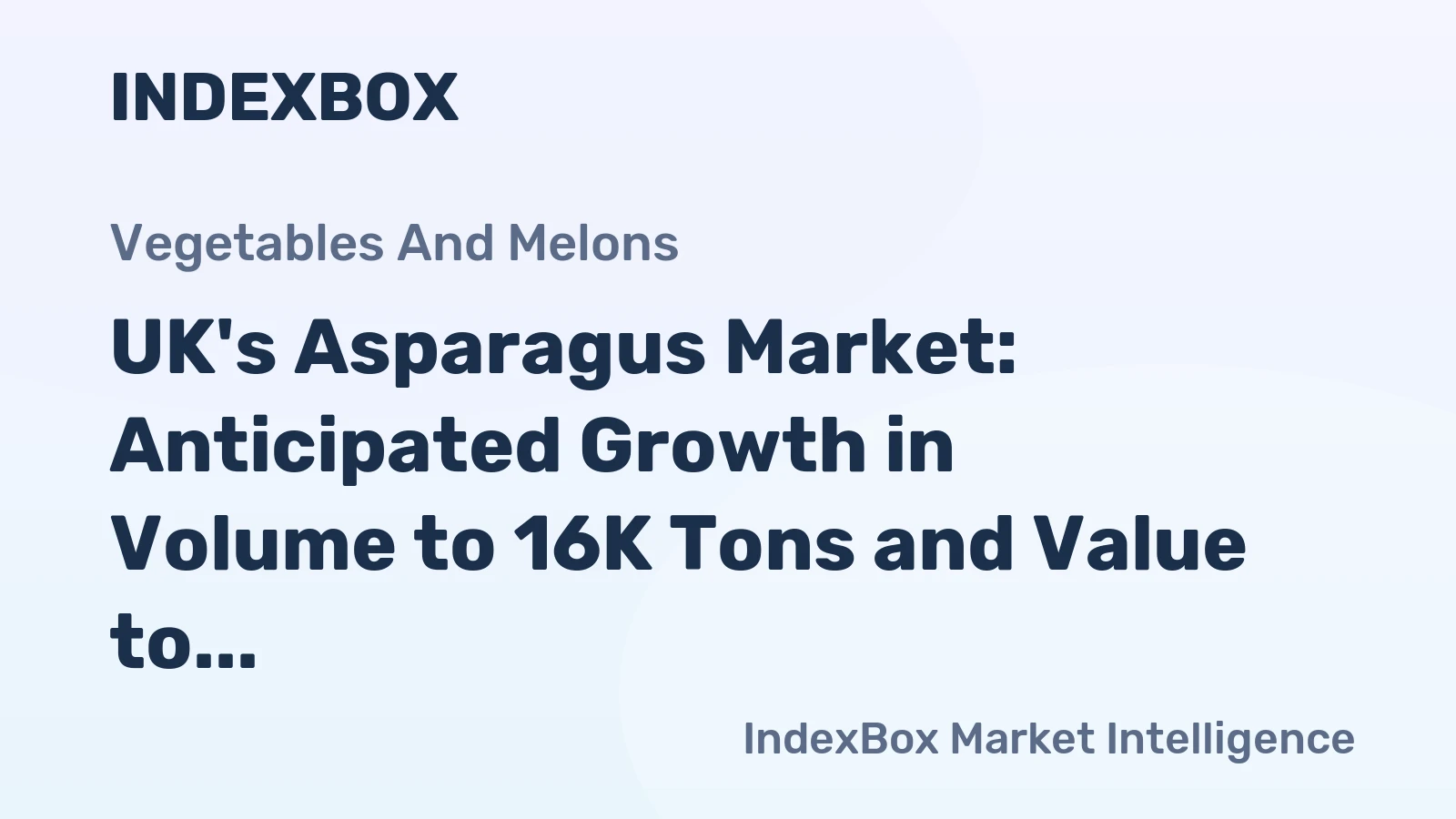 UK's Asparagus Market: Anticipated Growth in Volume to 16K Tons and Value to $125M by 2035