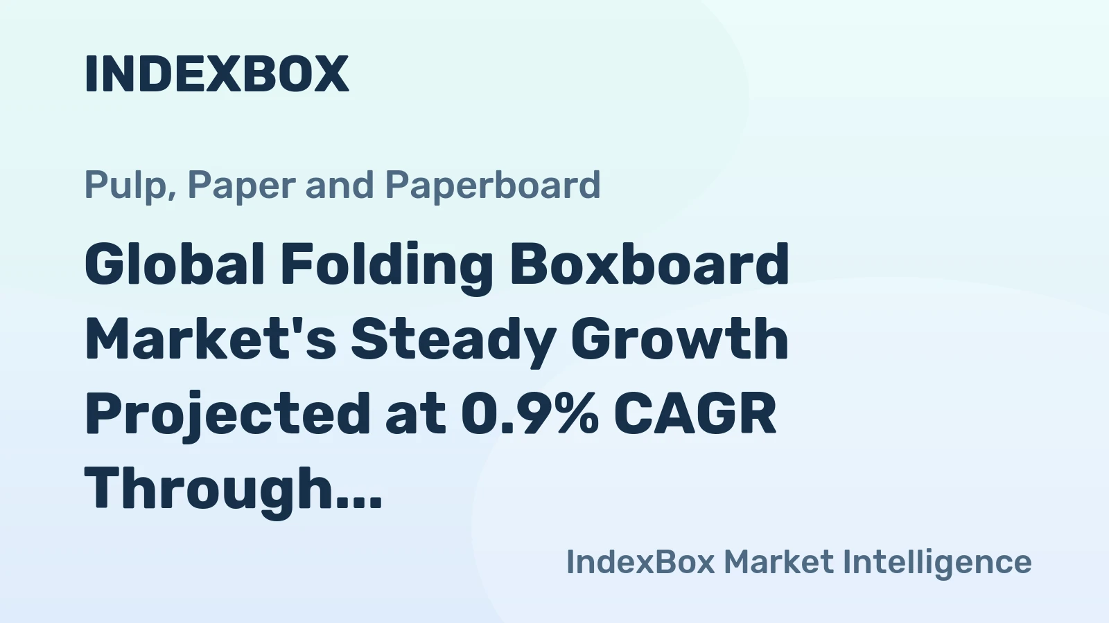 Global Folding Boxboard Market's Steady Growth Projected at 0.9% CAGR Through 2035