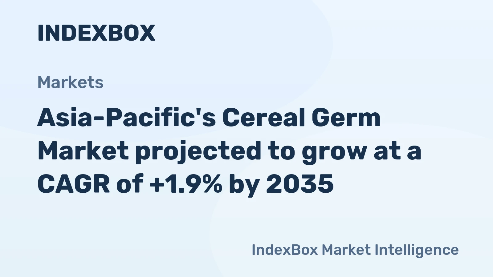 Asia-Pacific's Cereal Germ Market projected to grow at a CAGR of +1.9% by 2035