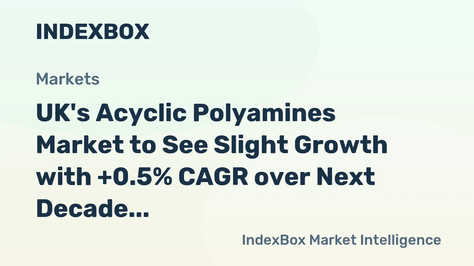 UK's Acyclic Polyamines Market to See Slight Growth with +0.5% CAGR over Next Decade