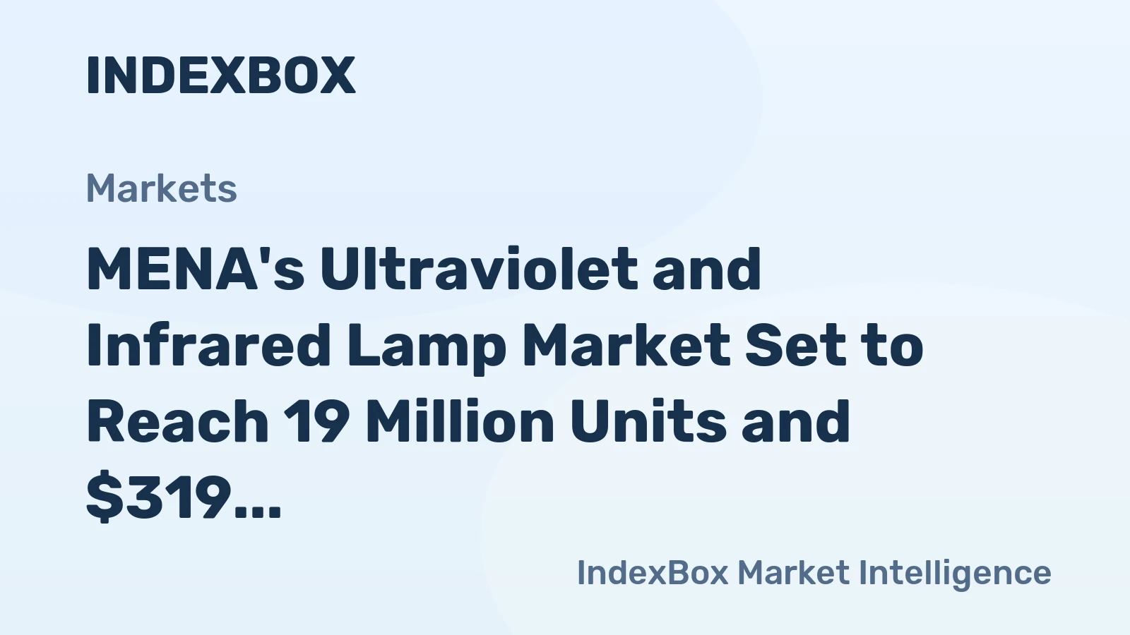 MENA's Ultraviolet and Infrared Lamp Market Set to Reach 19 Million Units and $319 Million