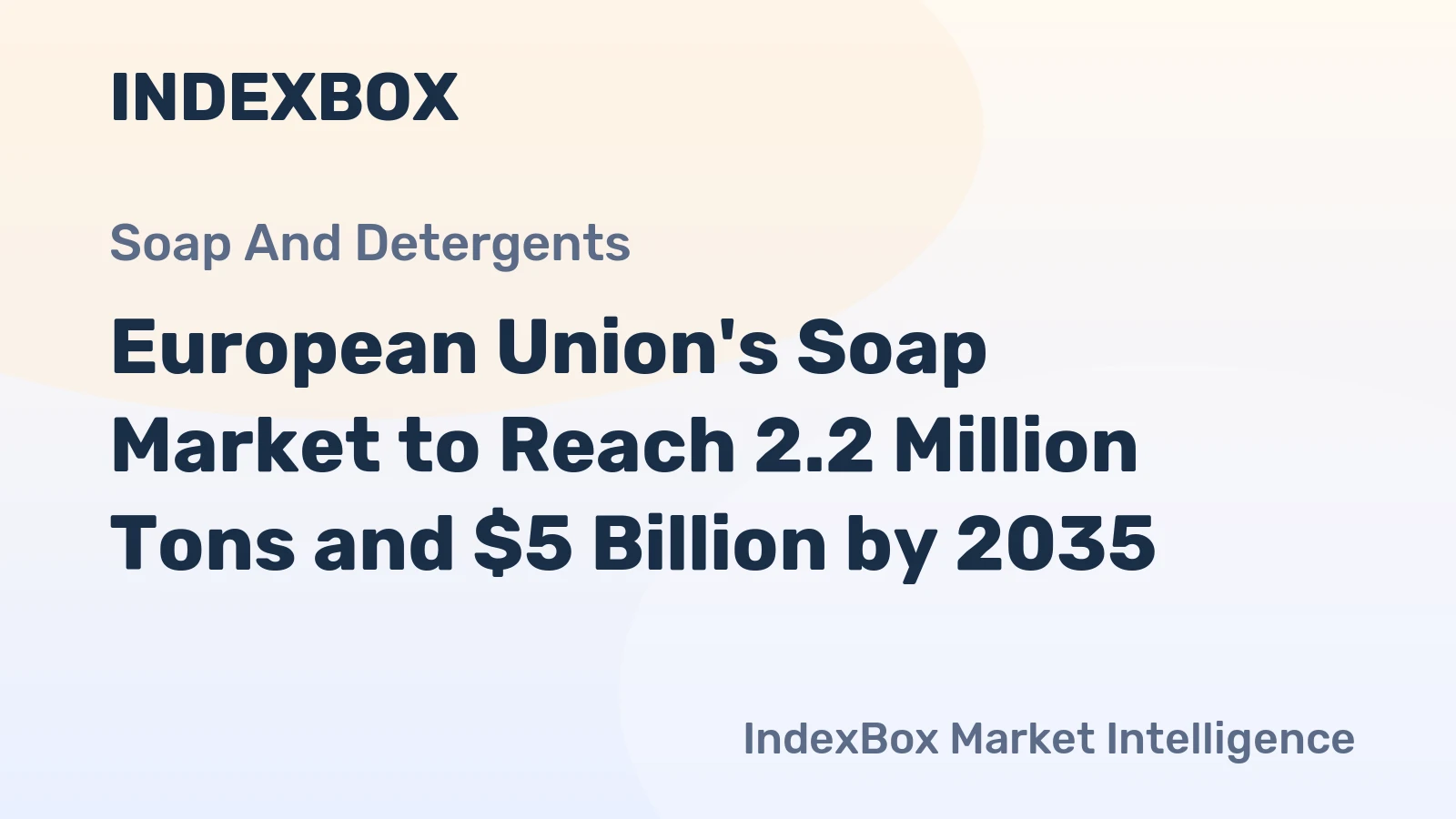 European Union's Soap Market to Reach 2.2 Million Tons and $5 Billion by 2035